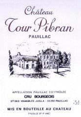 Cote Château Tour Pibran Cru Bourgeois 2002 Bordeaux rouge