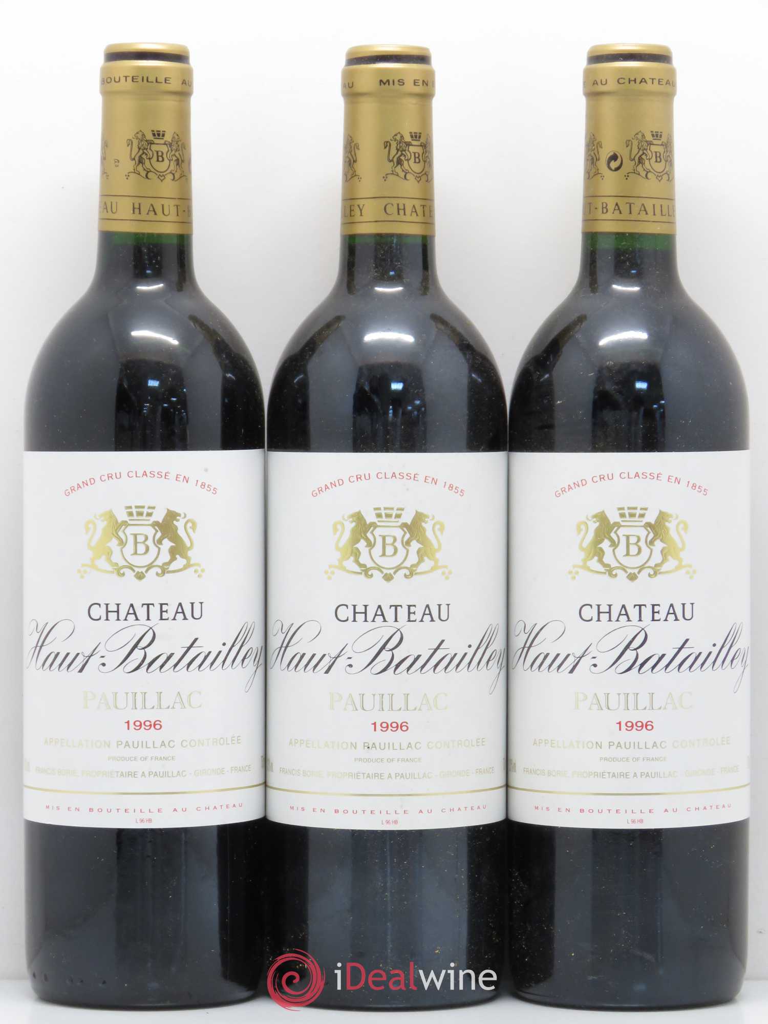 Acheter Château Haut Batailley 5ème Grand Cru Classé 1996 (lot: 11041)