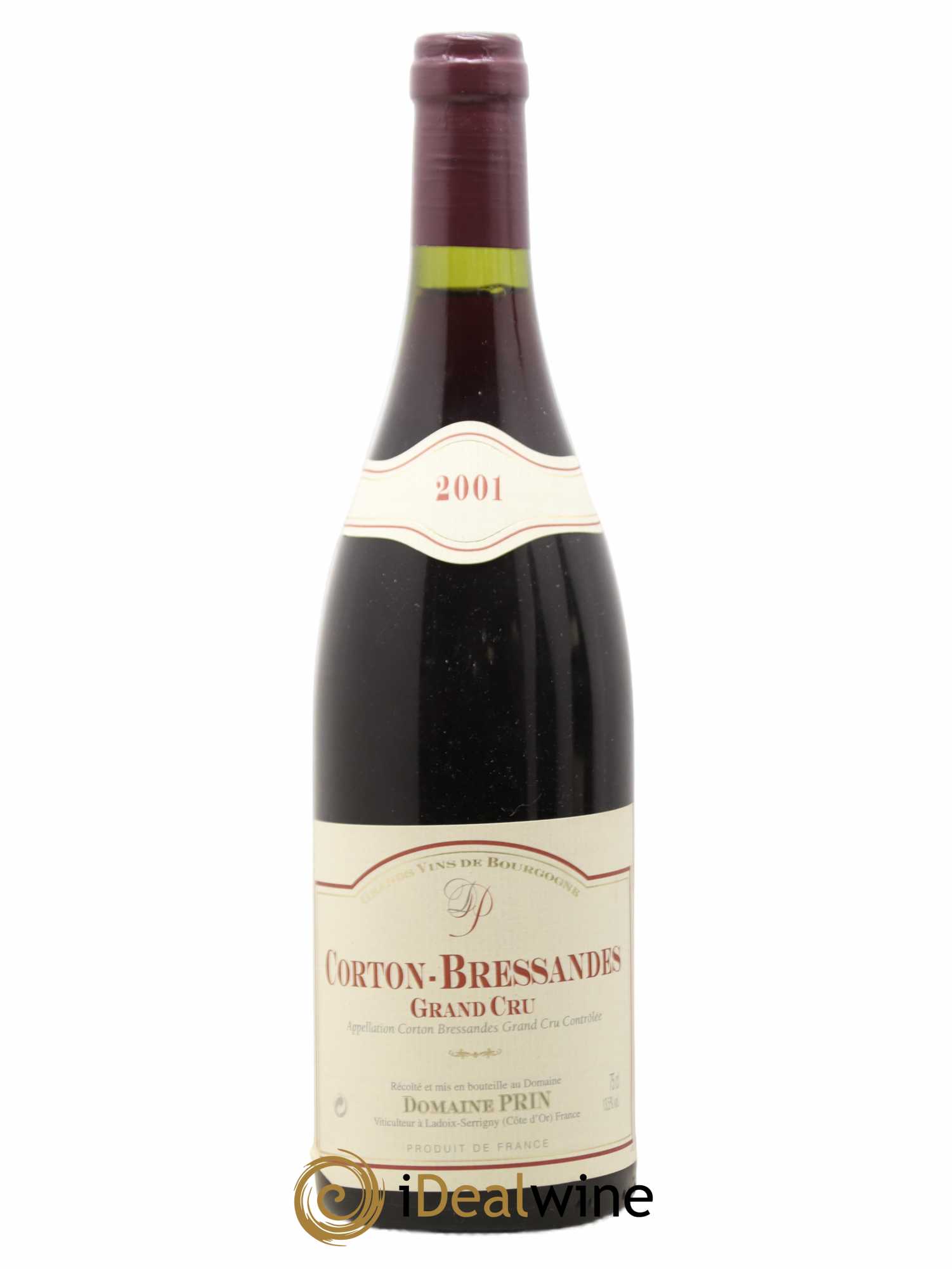 Acheter Corton Grand Cru Bressandes Domaine Prin 2001 (lot: 3016)