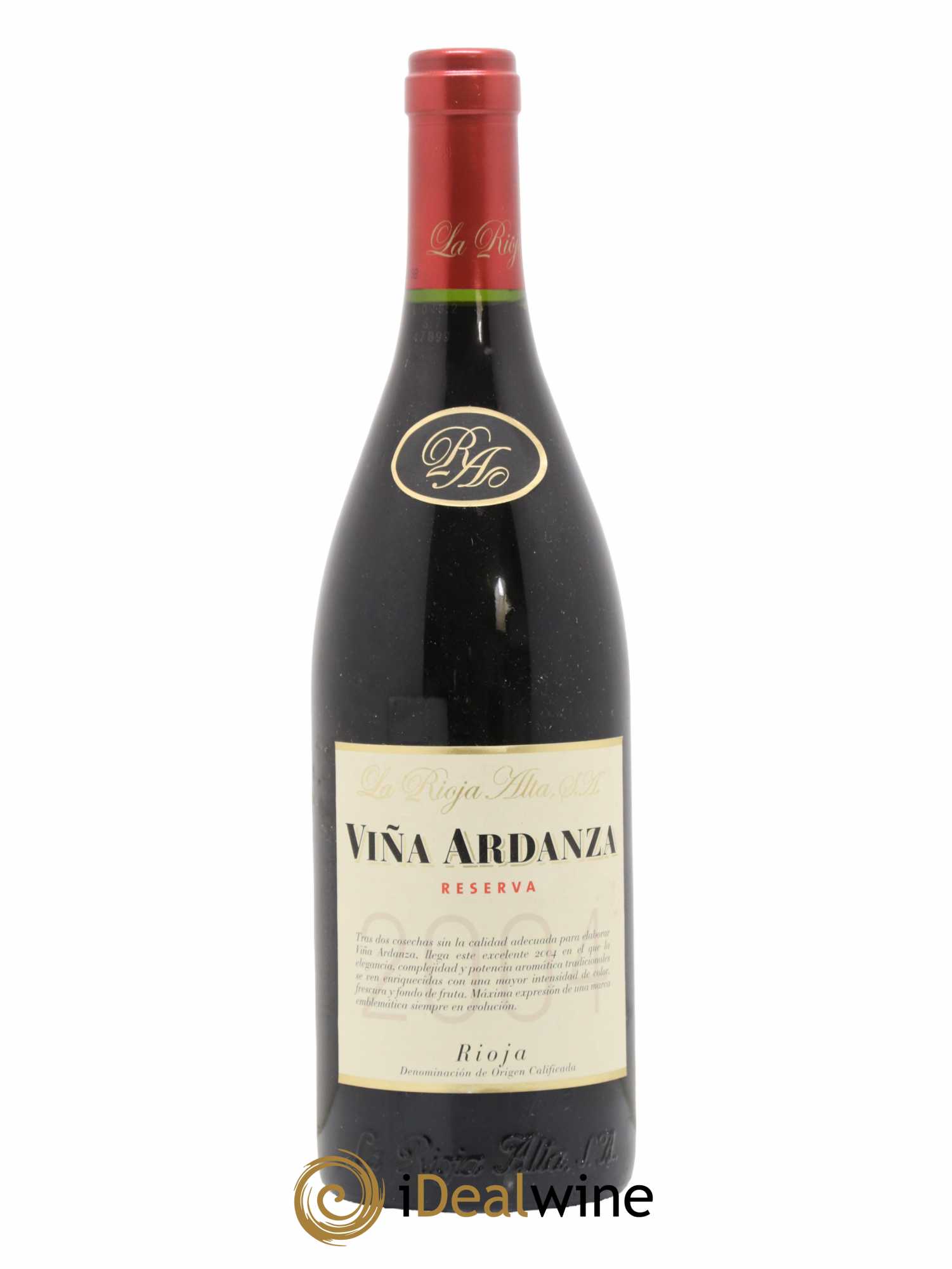Acheter Rioja DOCa Vina Ardanza Reserva La Rioja Alta 2004 (lot: 189)