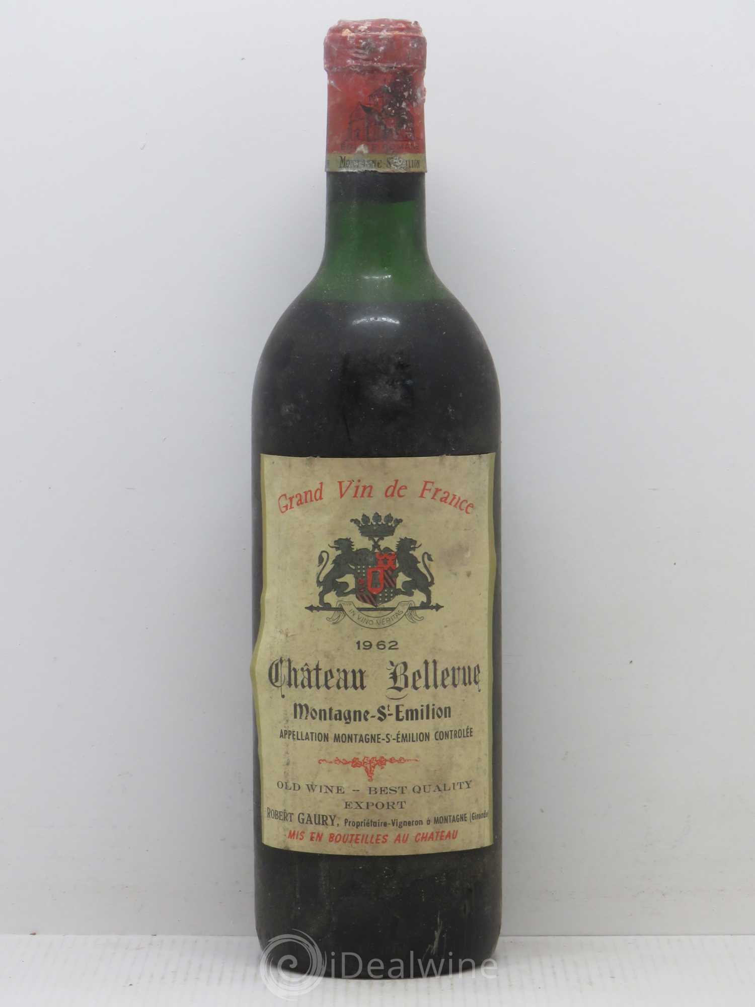 Acheter Montagne Saint-Émilion Château Bellevue 1962 (lot: 9586)