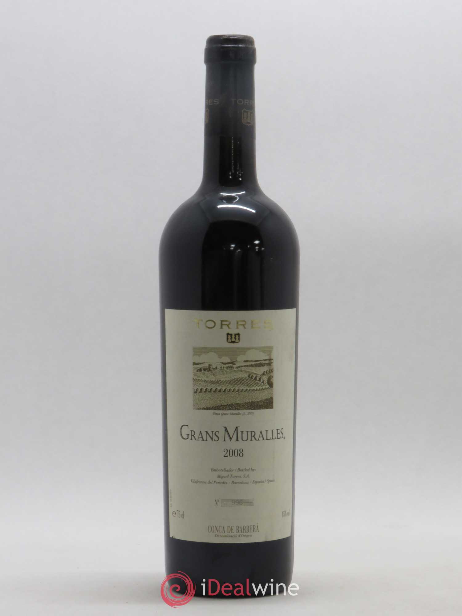 Acheter Conca de Barbera Grans Muralles Miguel Torres 2008 (lot: 214)