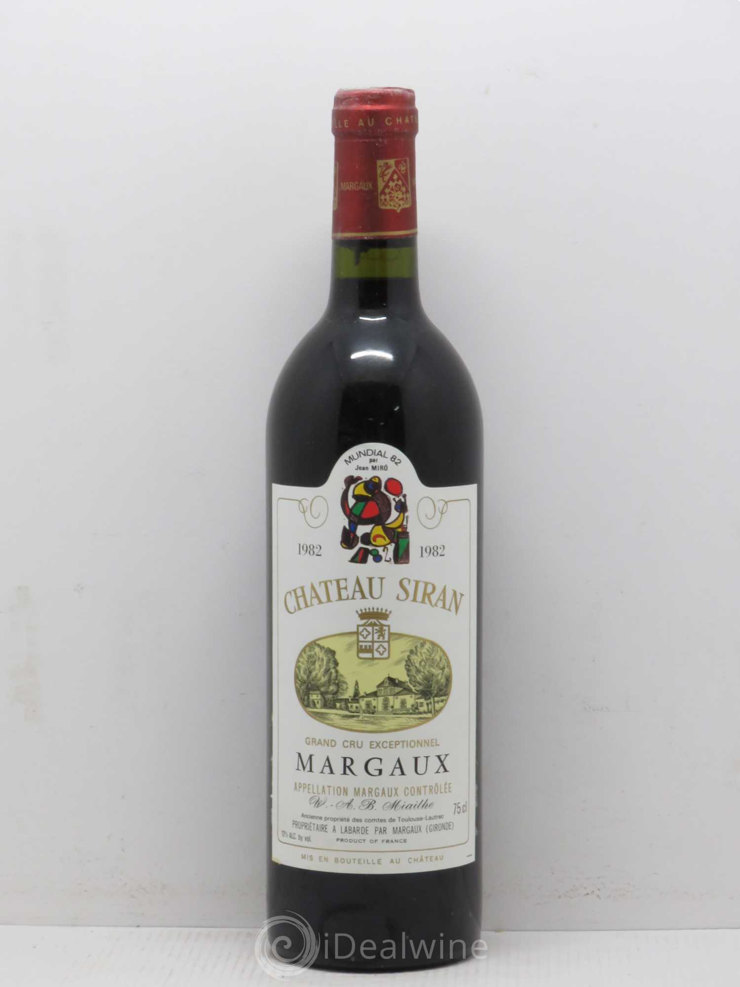 Acheter Château Siran 1982 (lot: 9074)