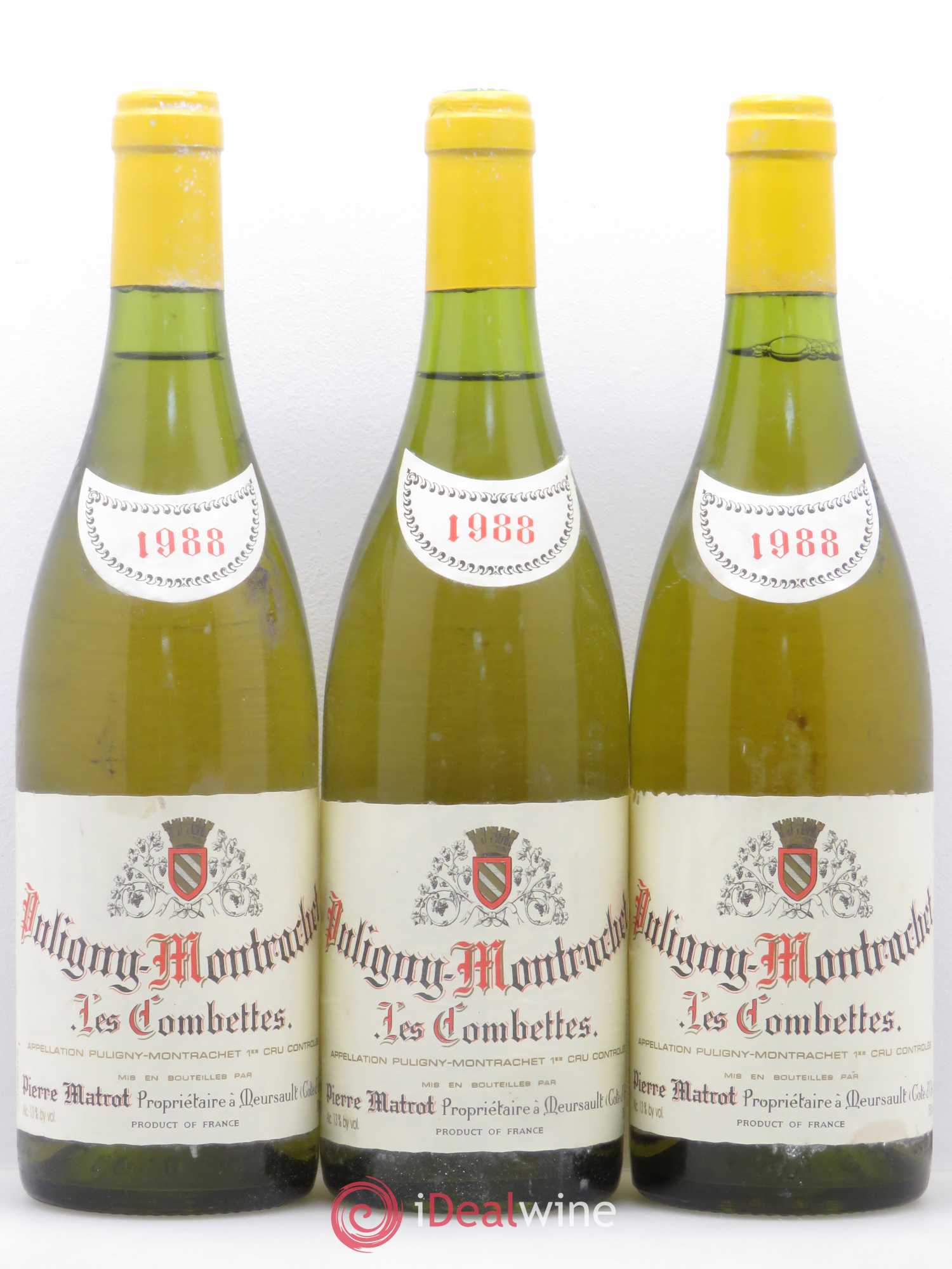 Buy Puligny-Montrachet 1er Cru Les Combettes Pierre Matrot 1988 (lot: 3064)
