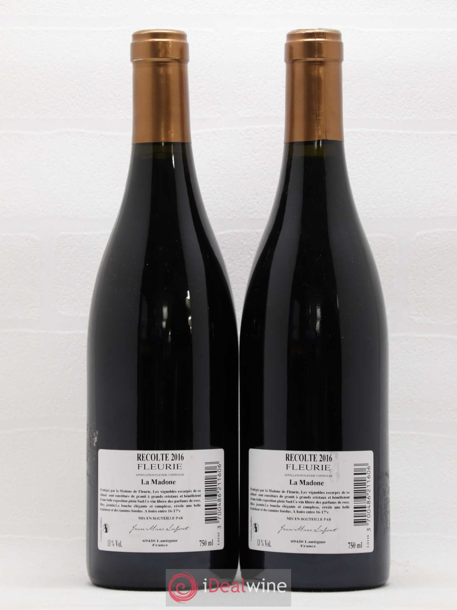 Acheter Fleurie La Madone Domaine Jean-Marc Lafont 2016 (lot: 4)