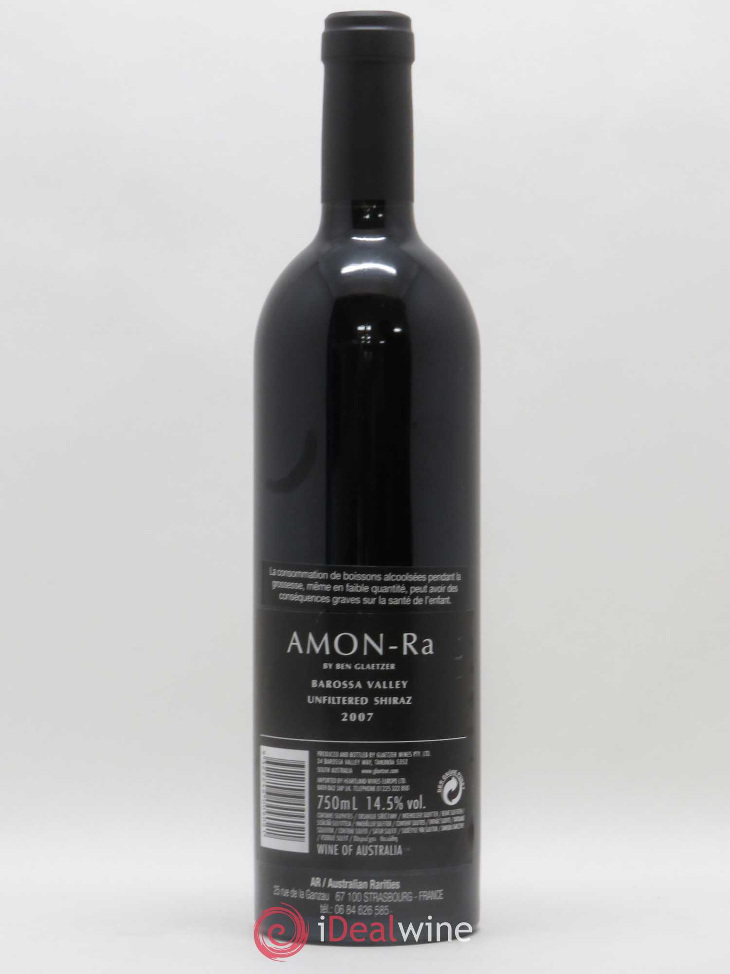 Buy Australie Barossa Valley Amon-Ra Shiraz Ben Glaetzer 2007 (lot: 5051)