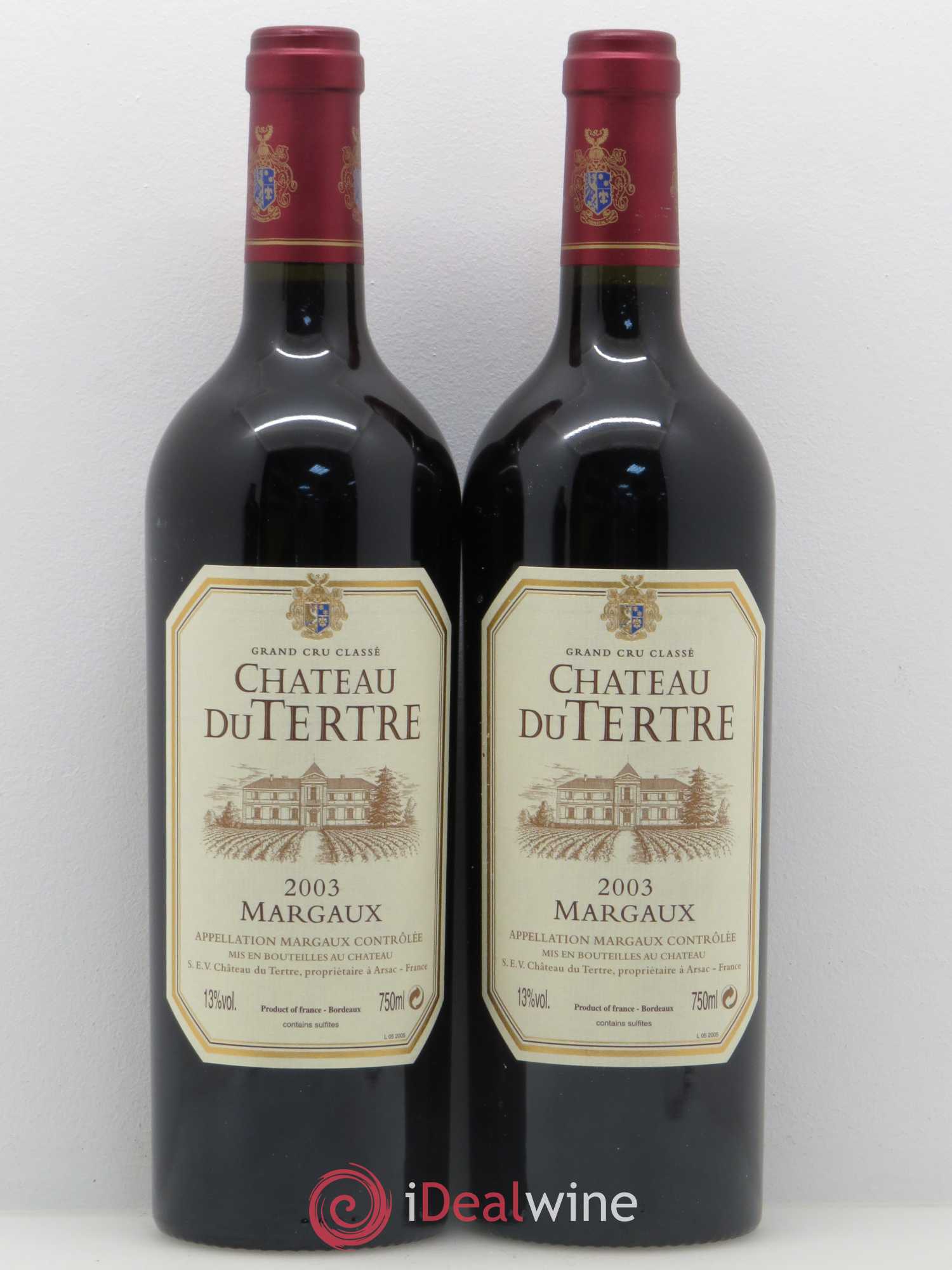 Acheter Château du Tertre 5ème Grand Cru Classé 2003 (lot: 9238)