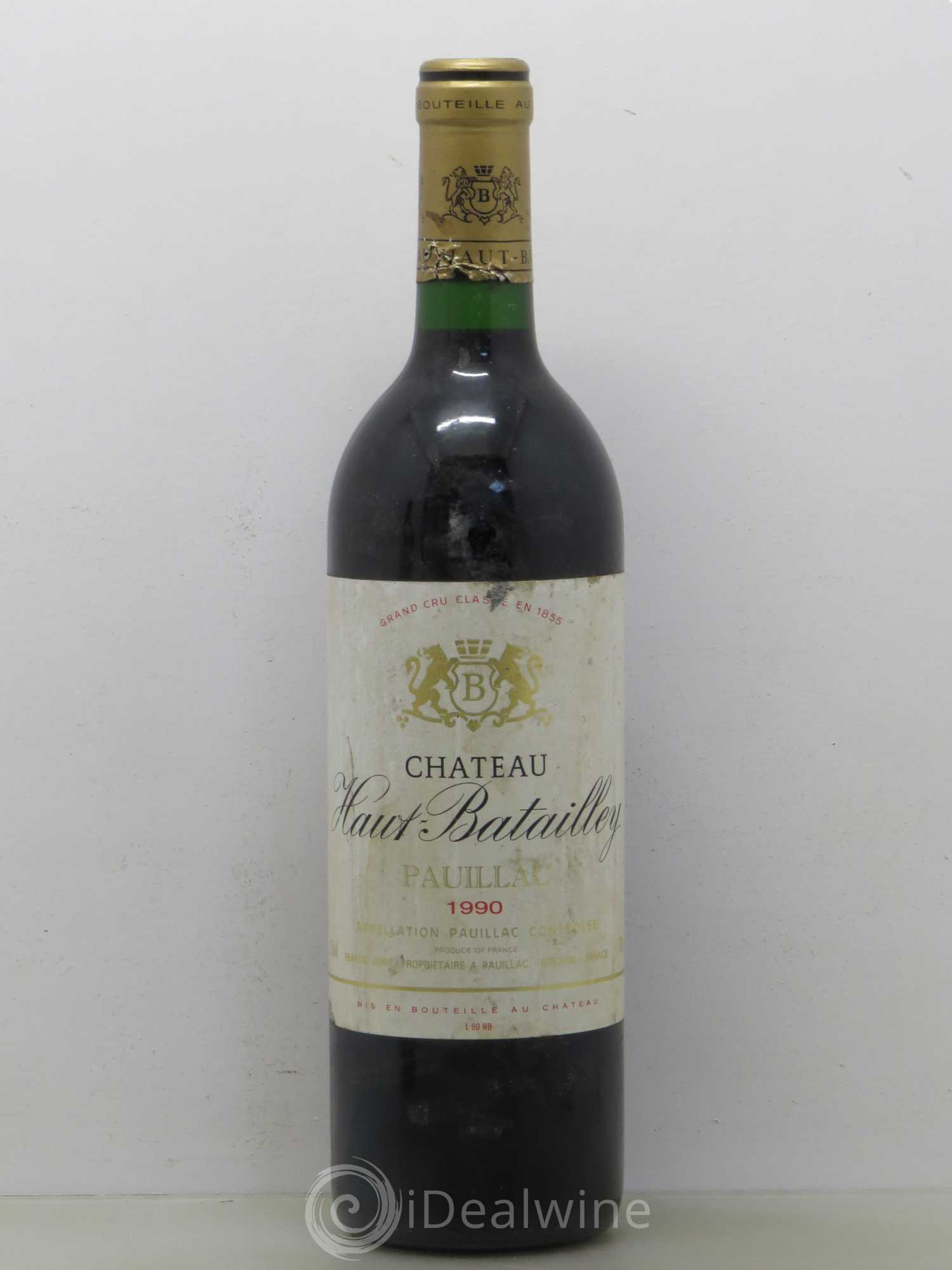 Acheter Château Haut Batailley 5ème Grand Cru Classé 1990 (lot: 10667)