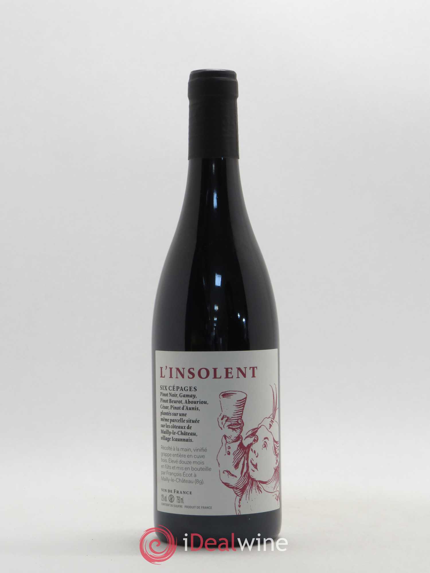 Acheter Vin de France L'insolent Six cépages François Ecot (lot: 1740)