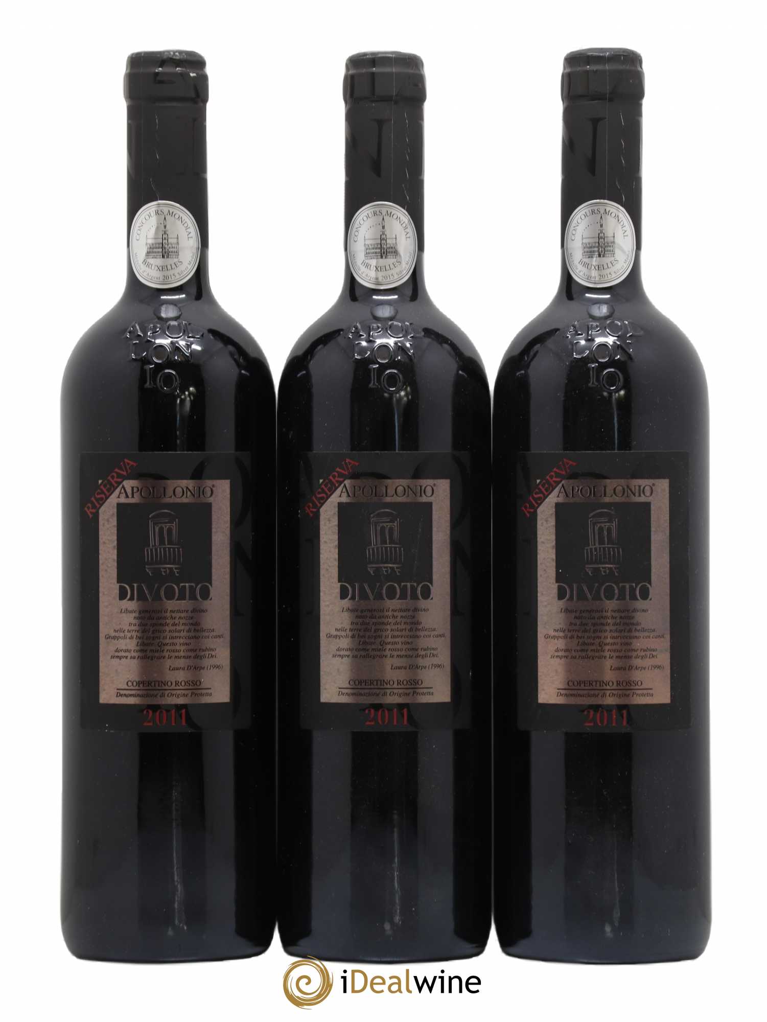 Buy Italie Apollonio Riserva Divoto Copertino Rosso 2011 (lot: 104)