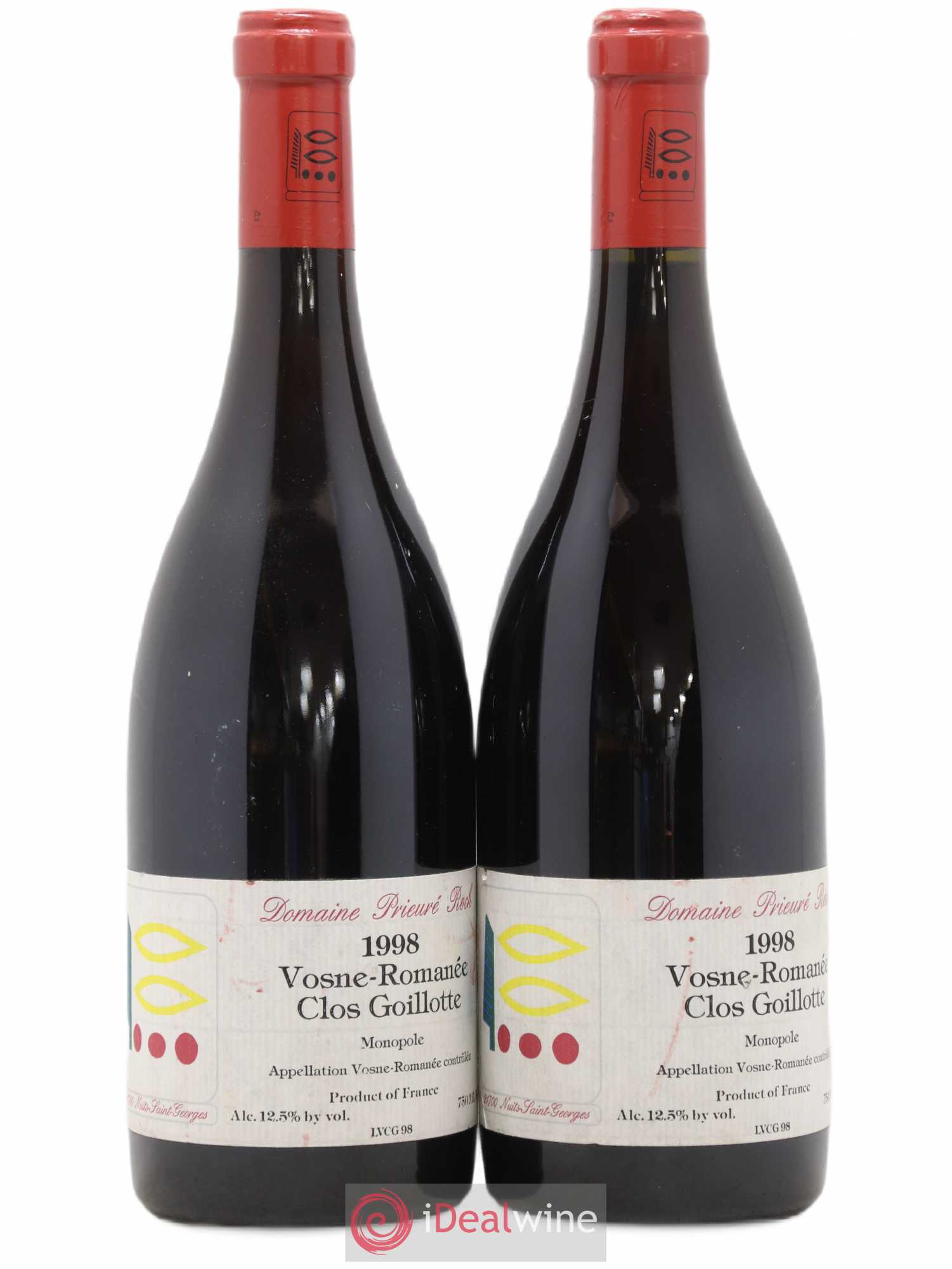 Acheter Vosne-Romanée Le Clos Goillotte Prieuré Roch 1998 (lot: 3392)