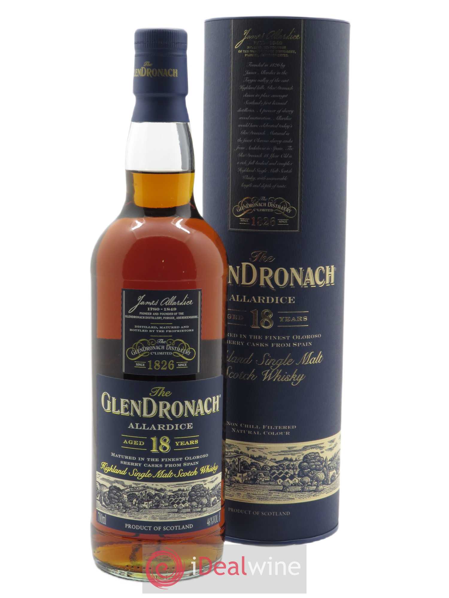 Glendronach Allardice 18 years Of. Single Malt Scotch Whisky (70 cl ...