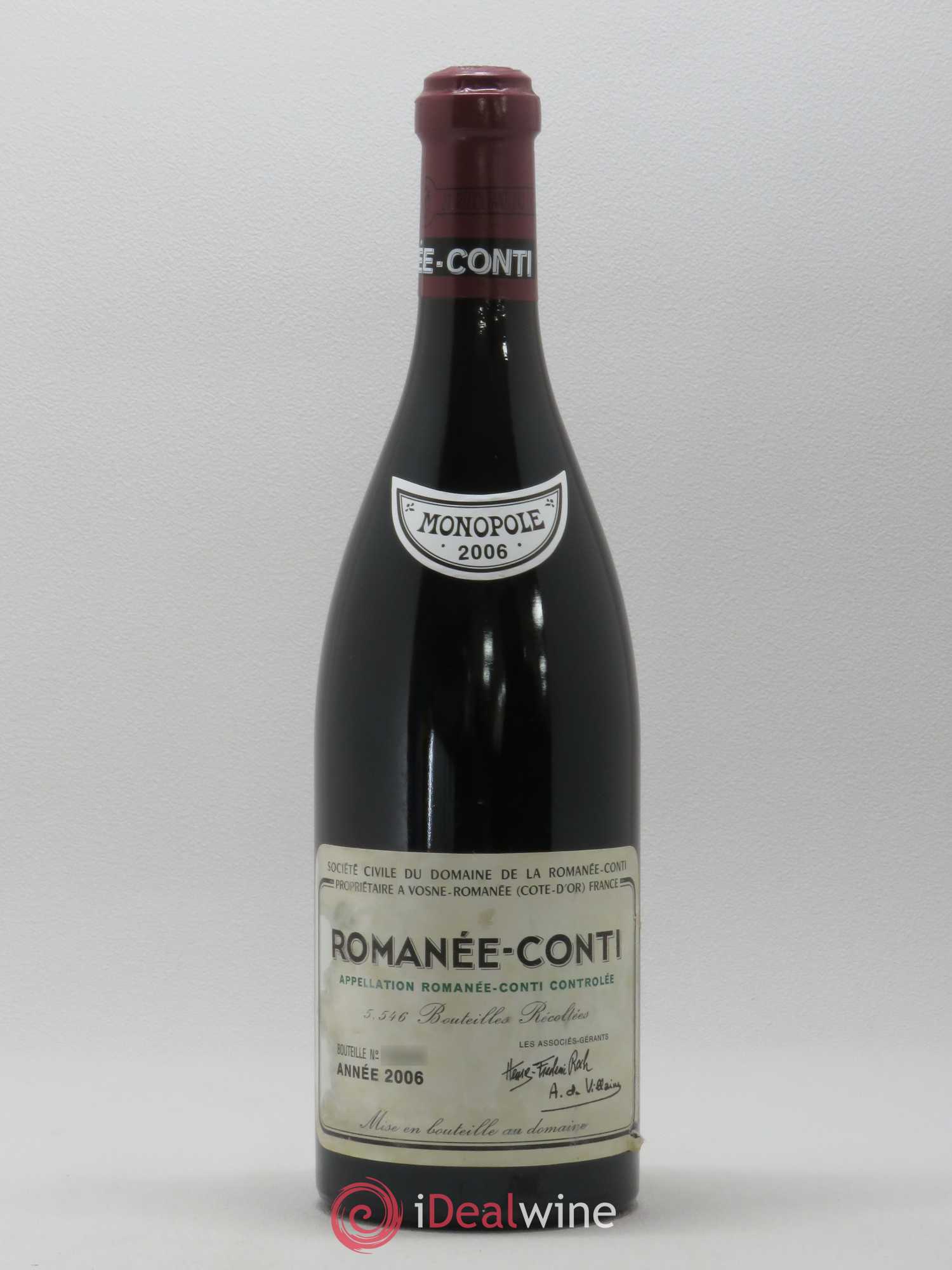 Buy Romanée-Conti Grand Cru Domaine de la Romanée-Conti 2006 (lot: 4549)