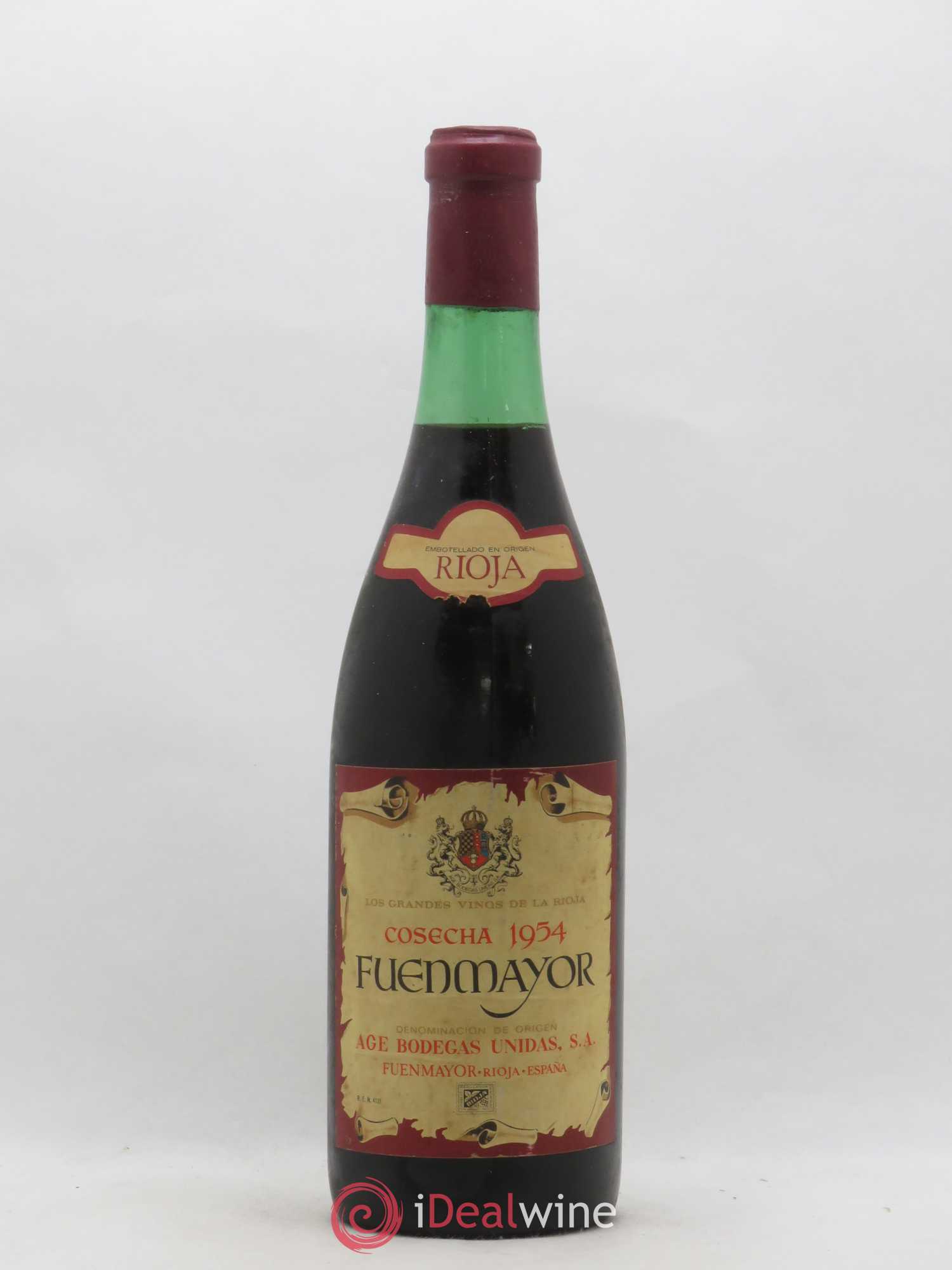 Buy Rioja DOCa Fuenmayor Gran Reserva Age Bodegas Unidas 1954 (lot: 6047)