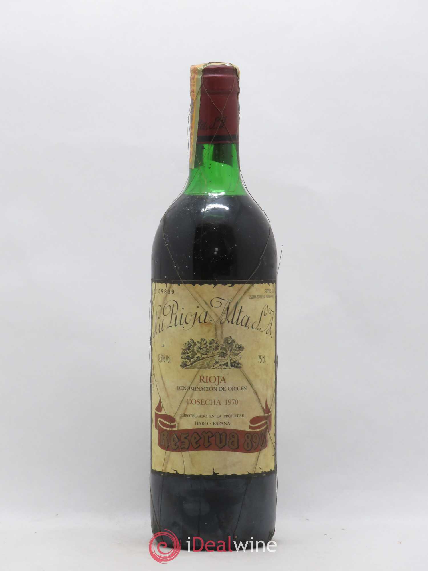 Acheter Rioja DOCa Reserva 890 La Rioja Alta Serie G 1970 (lot: 6545)