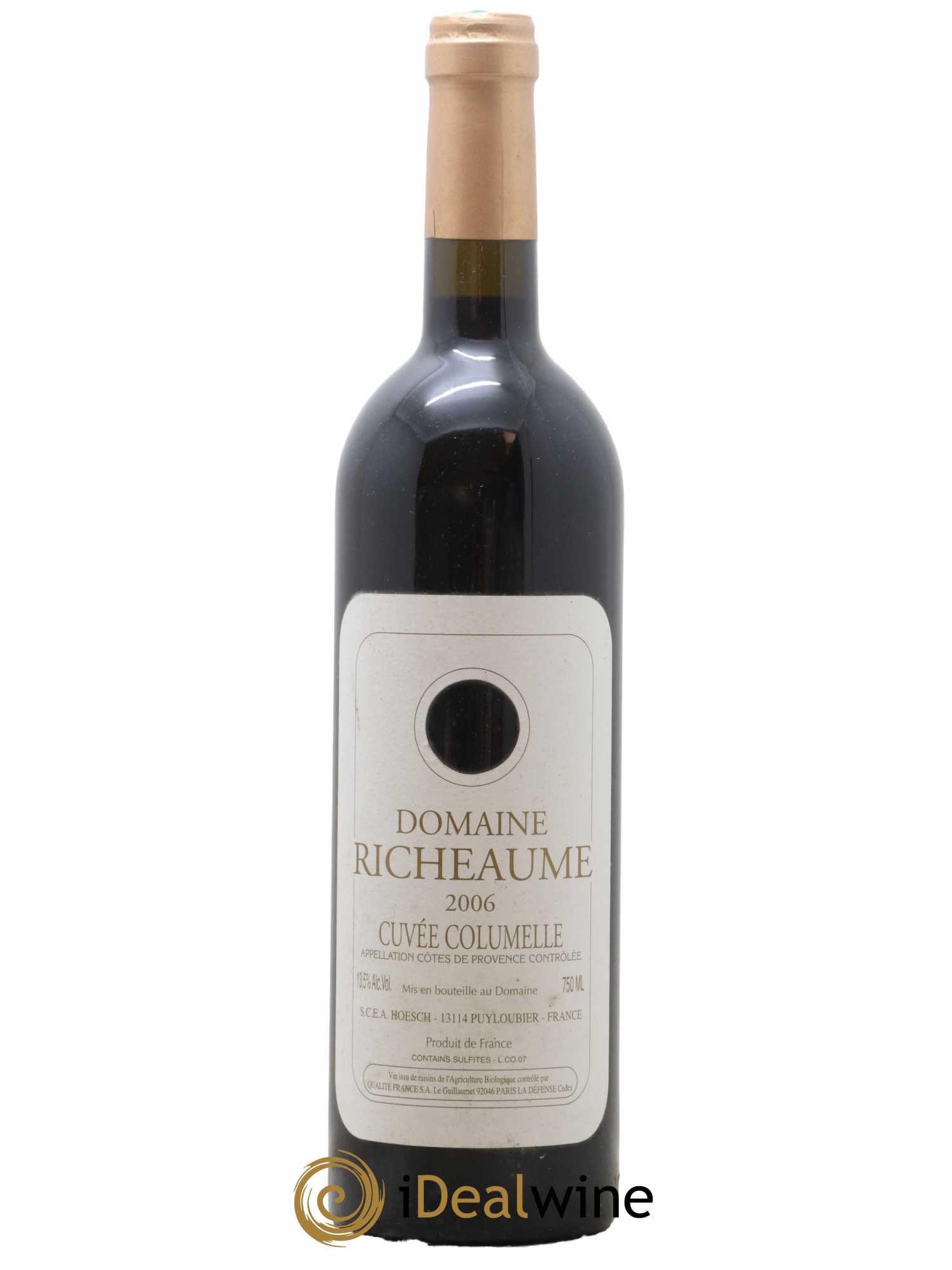 Acheter Côtes de Provence Columelle Domaine Richeaume 2016 (lot: 5510)