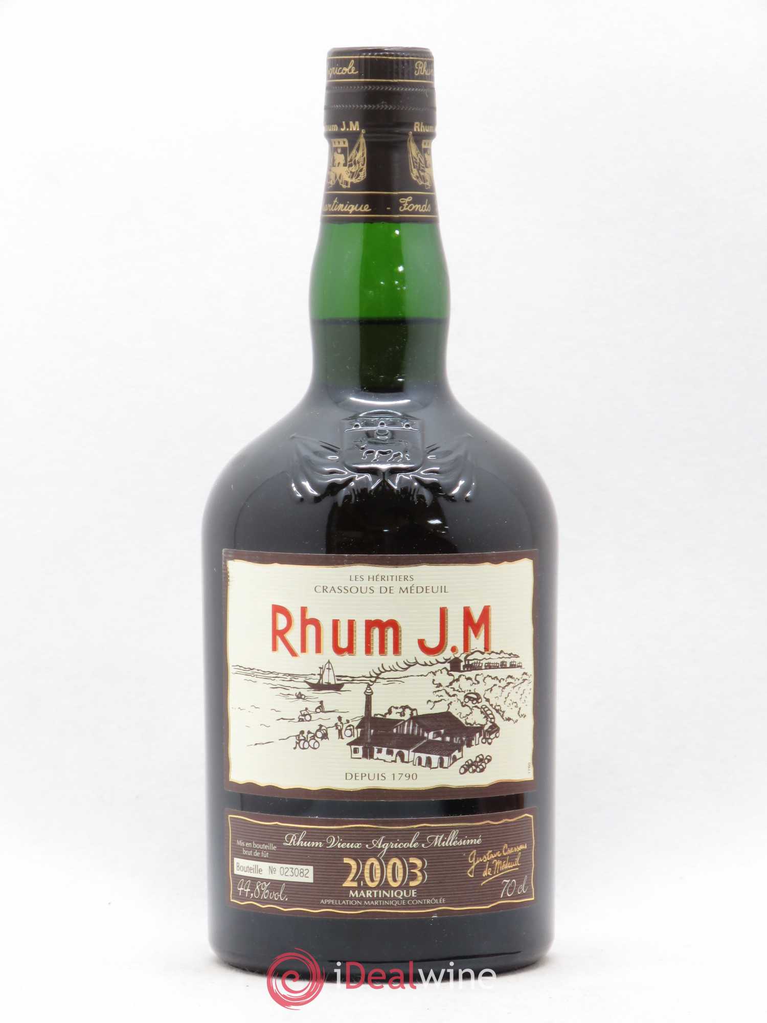 Acheter Rum JM Rhum Vieux Agricole 2003 (lot: 991)