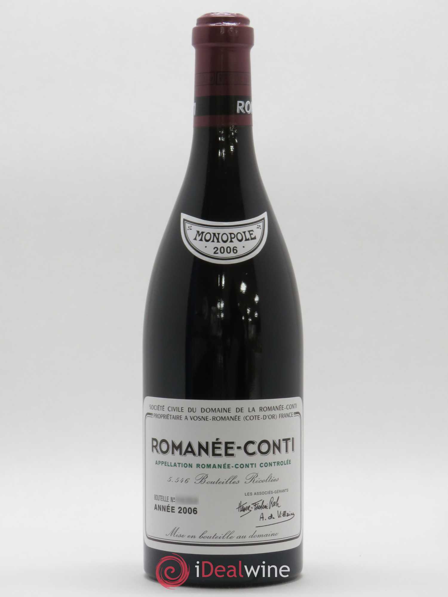 Acheter Romanée-Conti Grand Cru Domaine de la Romanée-Conti 2006 (lot ...