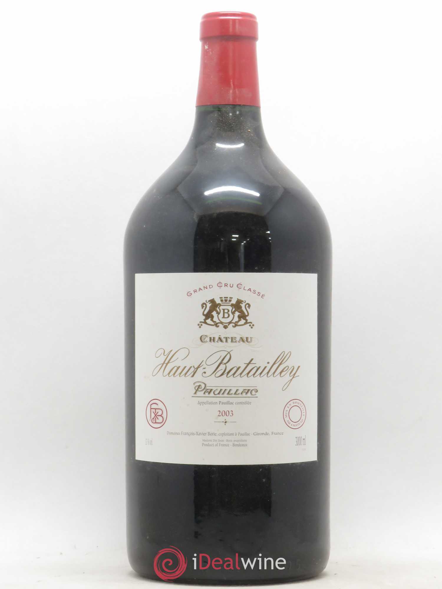 Acheter Château Haut Batailley 5ème Grand Cru Classé 2003 (lot: 9062)