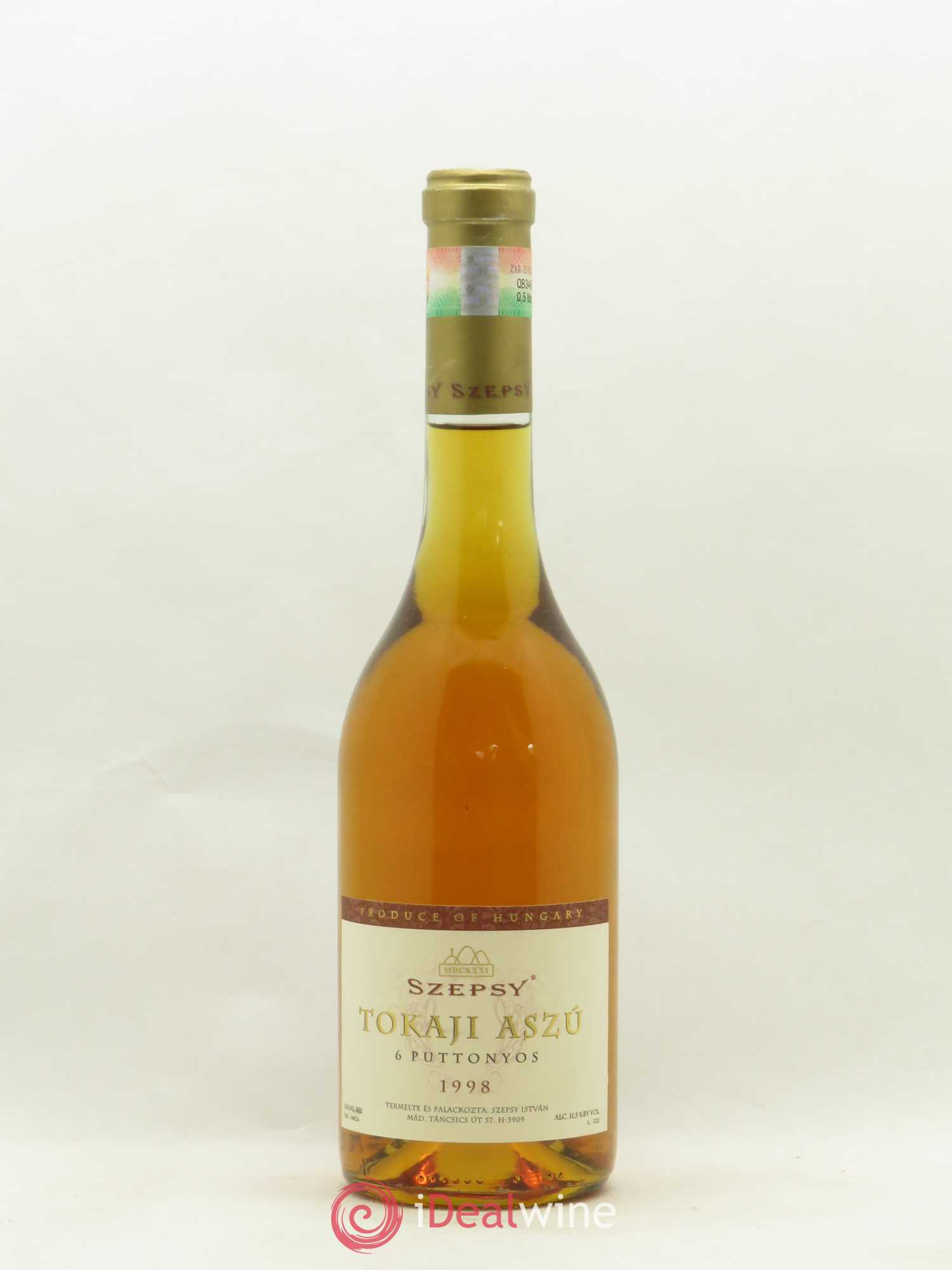 Tokaji Szepsy Tokaji Aszú 6 Puttonyos 50cl 1998 | Barnebys