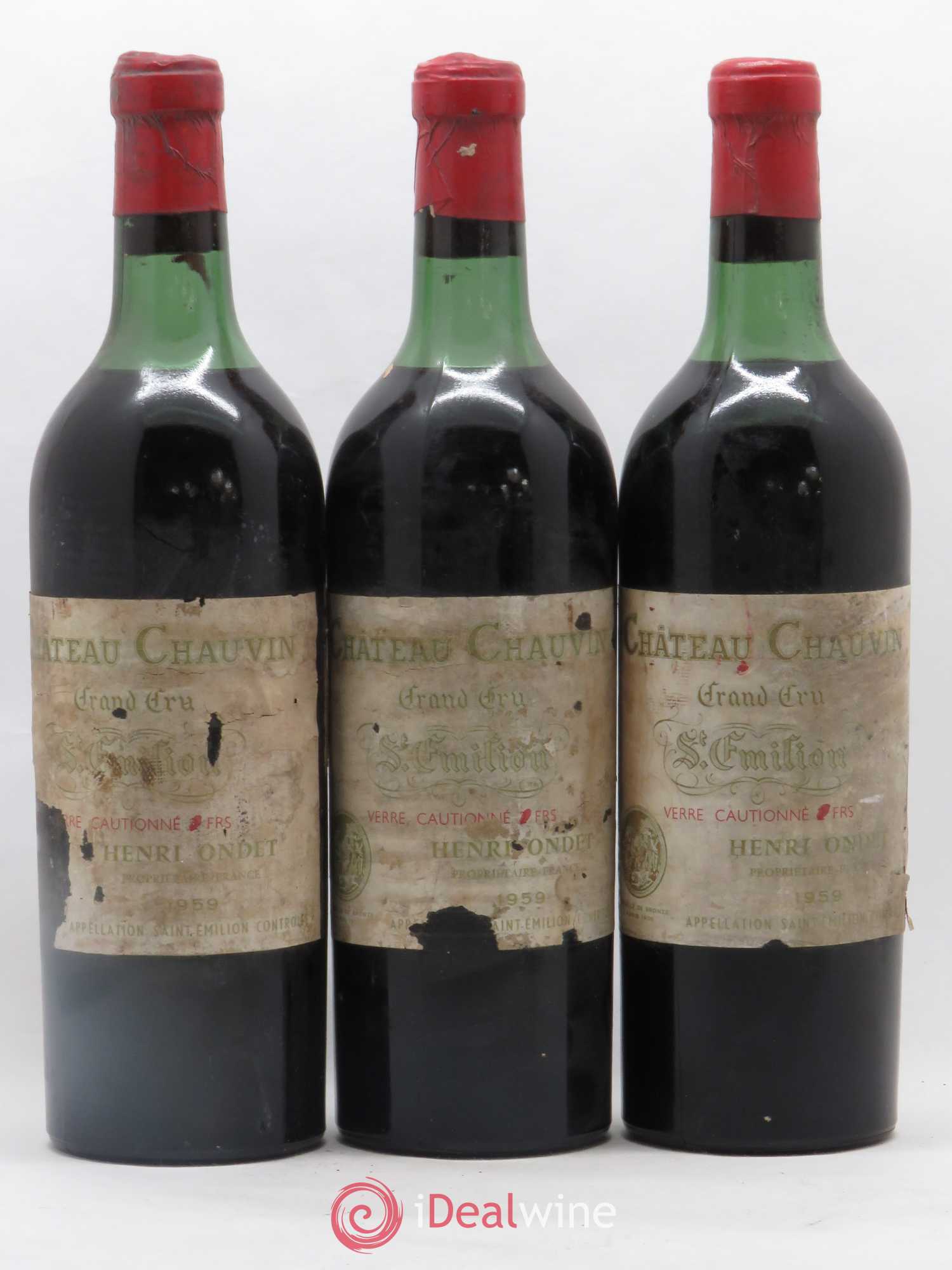Acheter Château Chauvin Grand Cru Classé 1959 (lot: 8516)