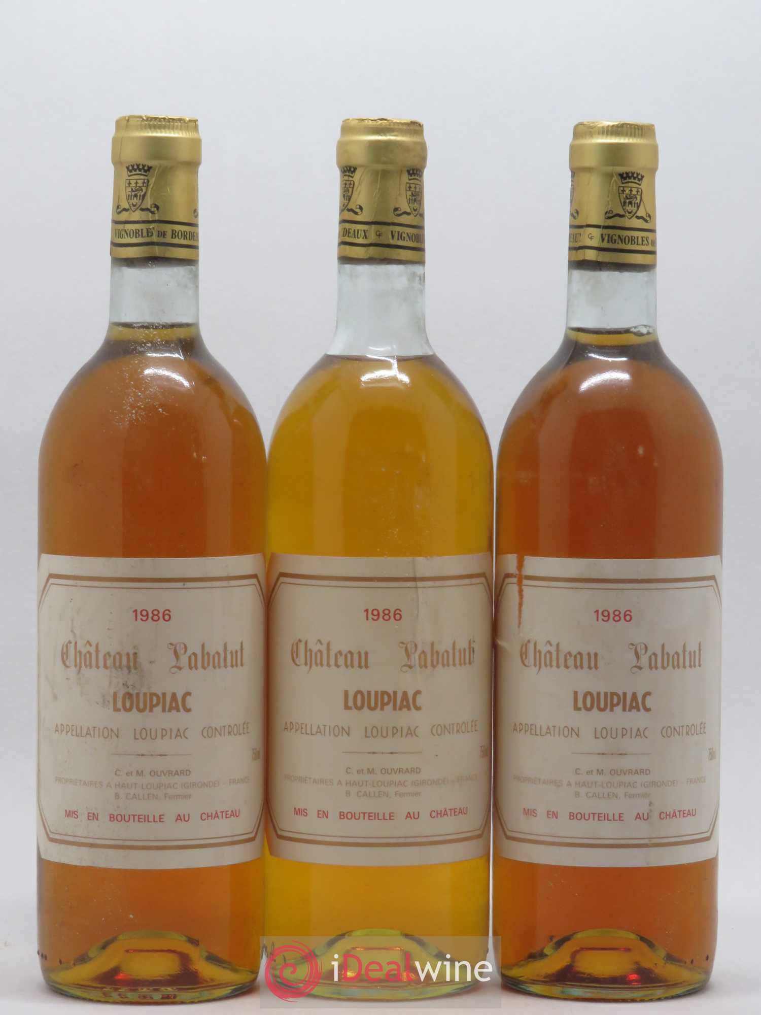 Acheter Loupiac Château Labatut 1986 (lot: 7632)