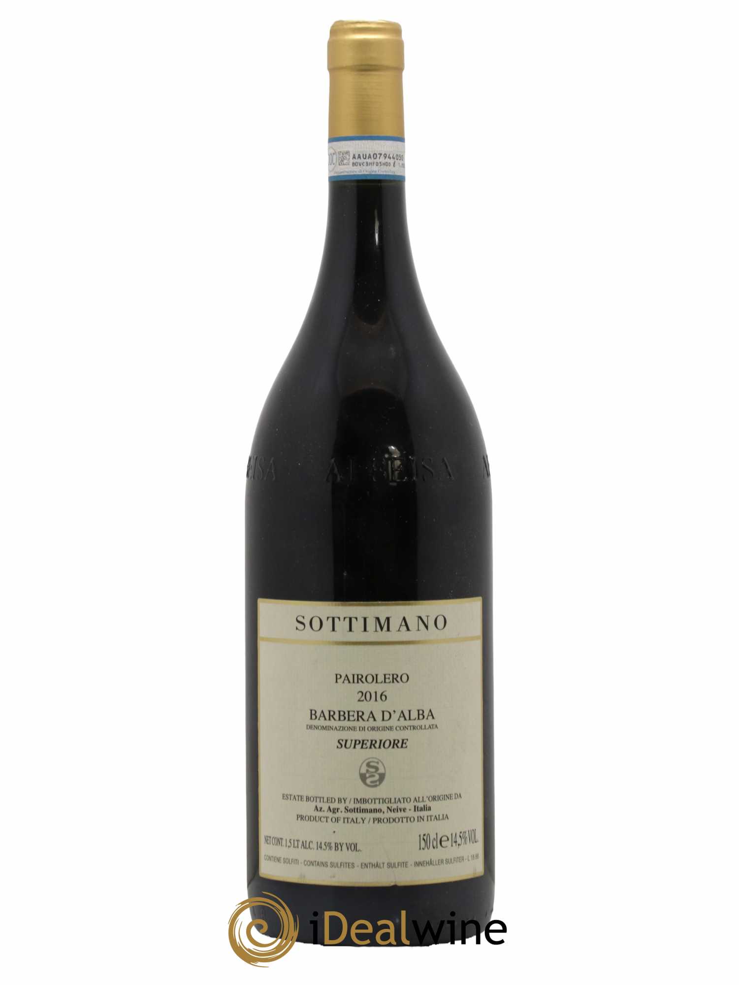 Acheter Barbera d'Alba Pairolero Sottimano 2016 (lot: 4647)