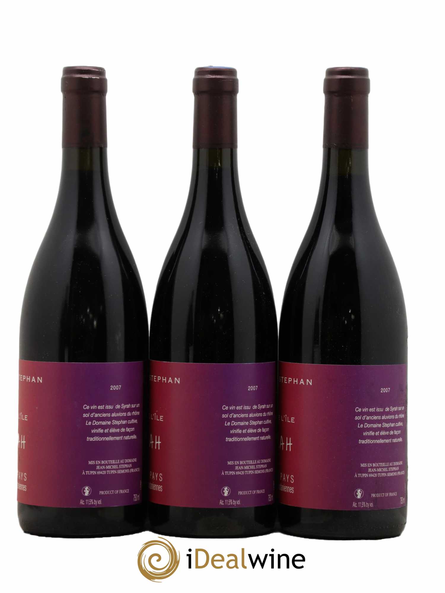 Acheter Vin de France Syrah Jean-Michel Stephan 2007 (lot: 5878)