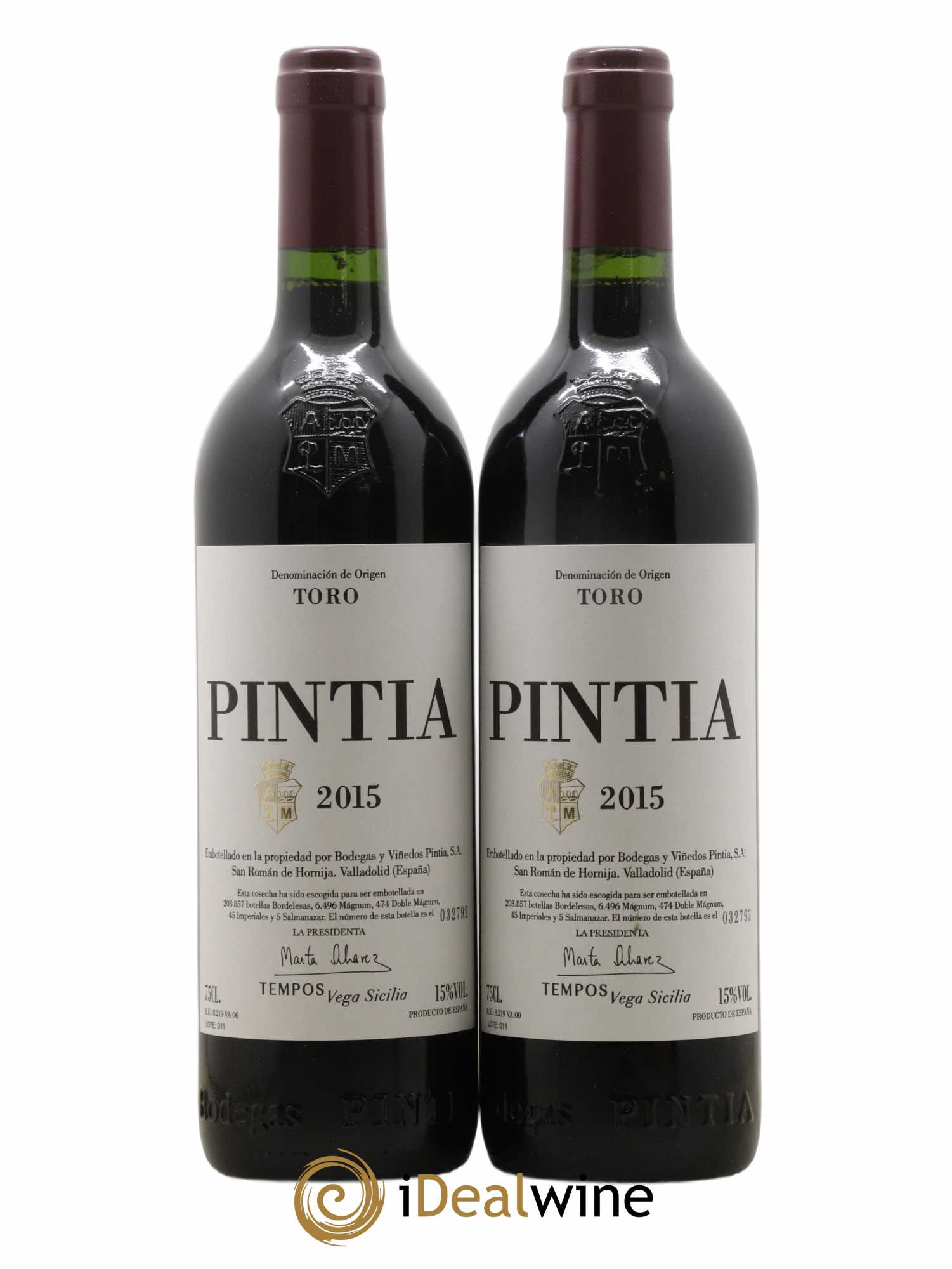 Acheter Toro DO Vega Sicilia Pintia Famille Alvarez 2015 (lot: 123)