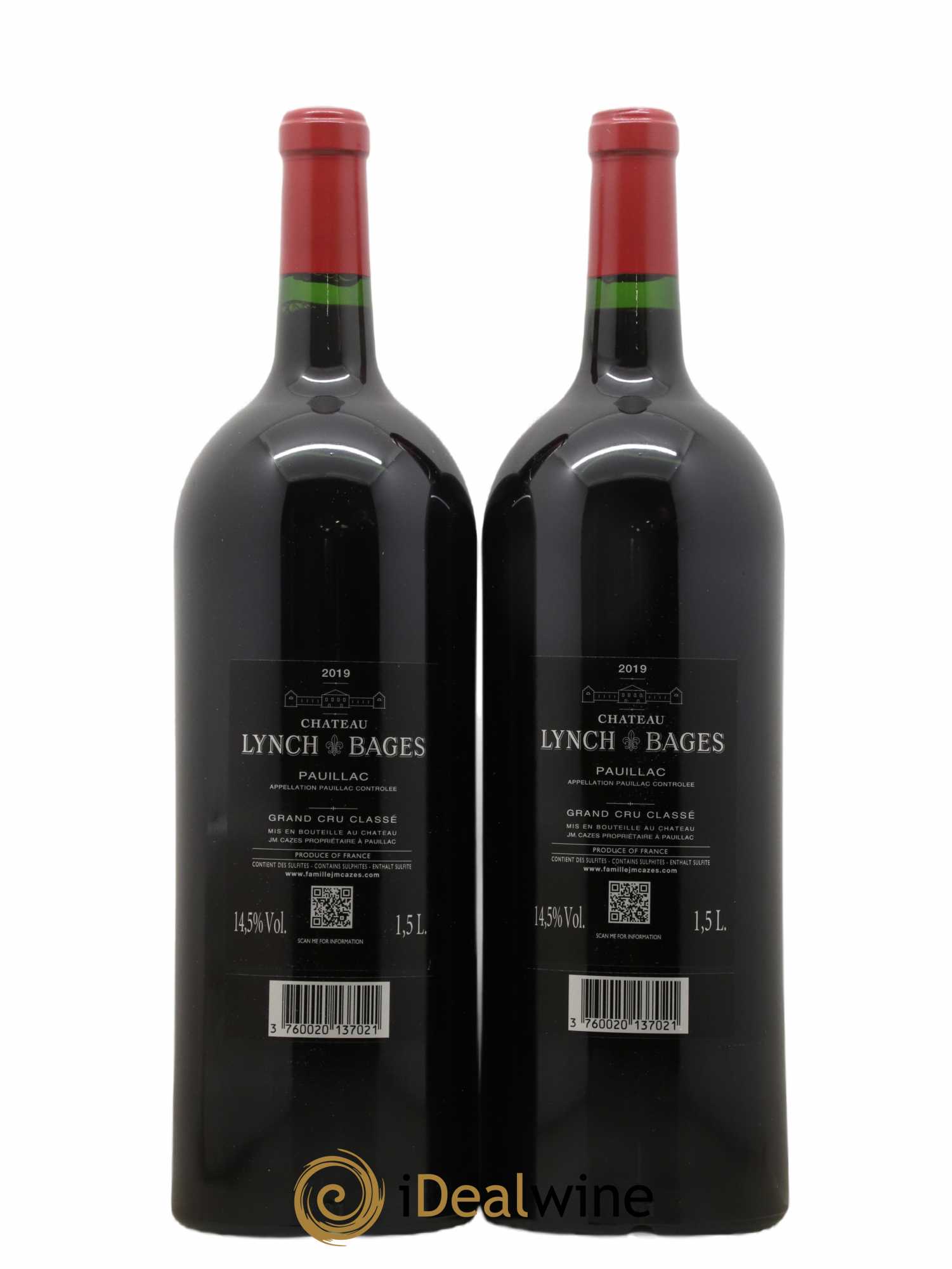 Acheter Château Lynch Bages 5ème Grand Cru Classé 2019 (lot: 8792)