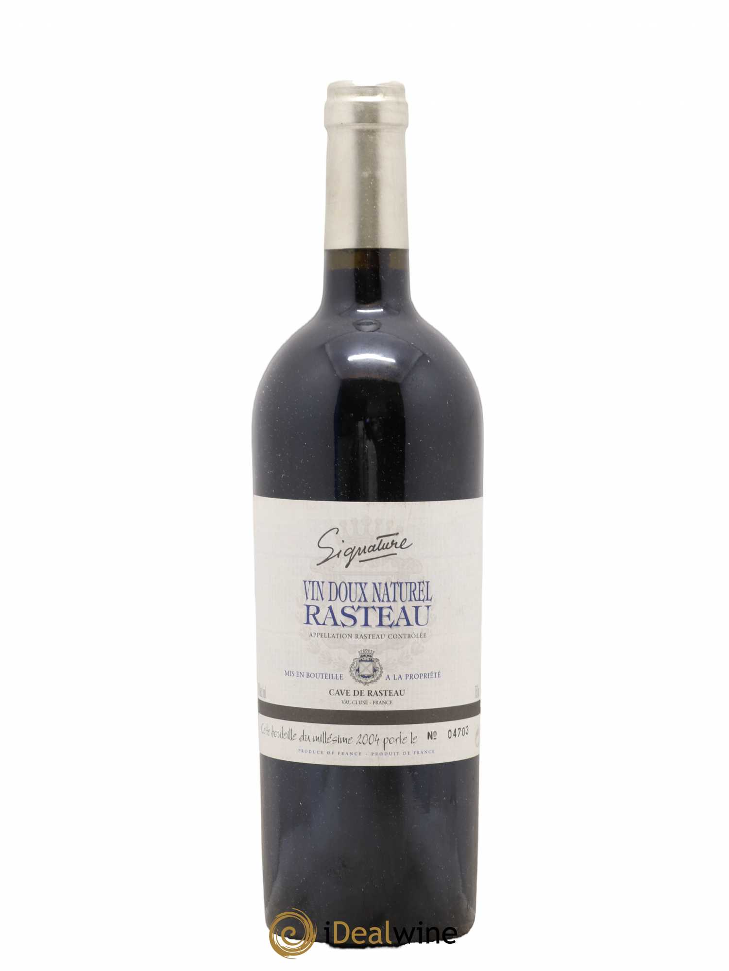 Acheter Rasteau Vin Doux Naturel Signature Cave de Rasteau 2004 (lot: 5321)