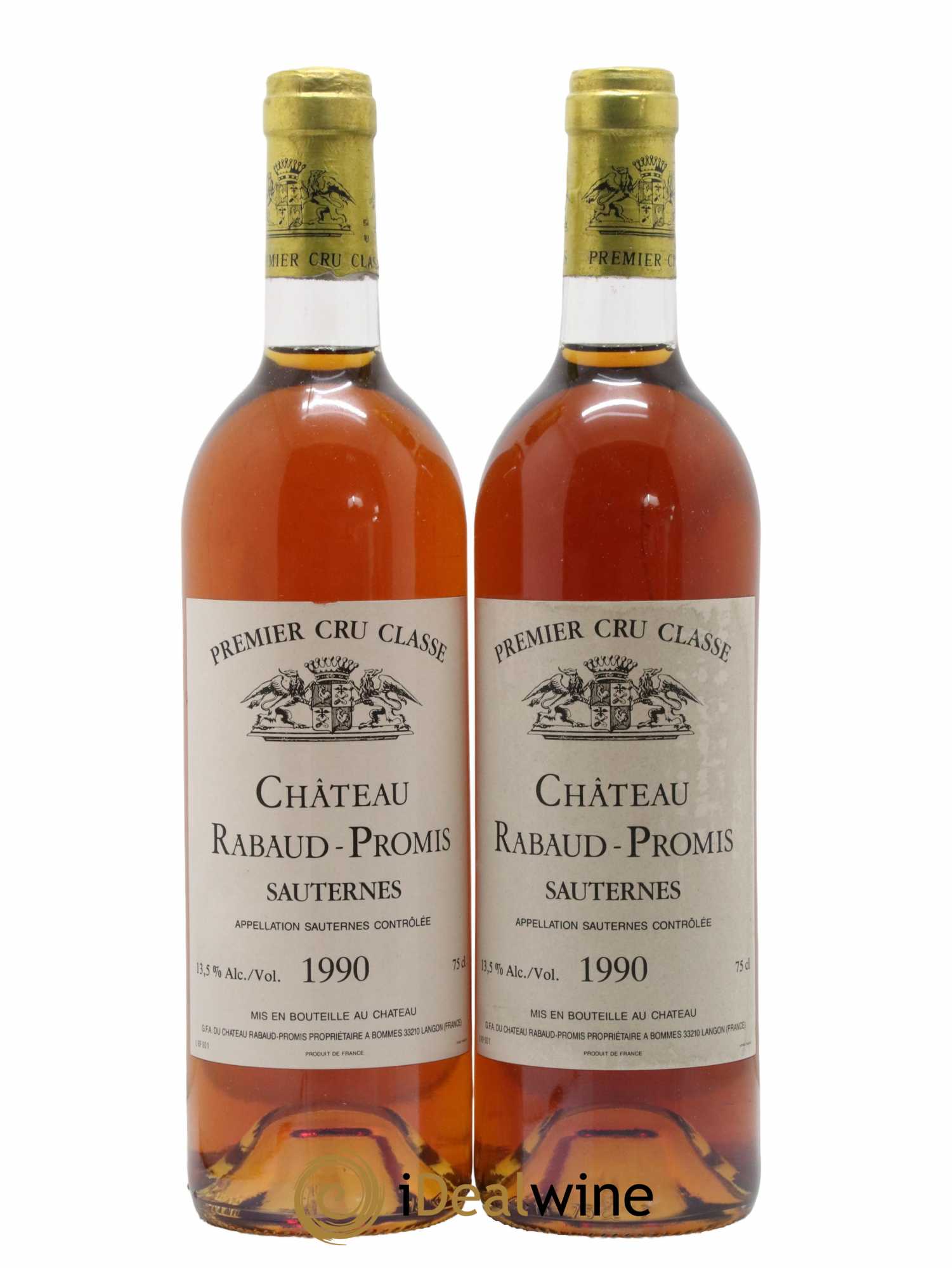 Acheter Château Rabaud Promis 1er Grand Cru Classé 1990 (lot: 5807)