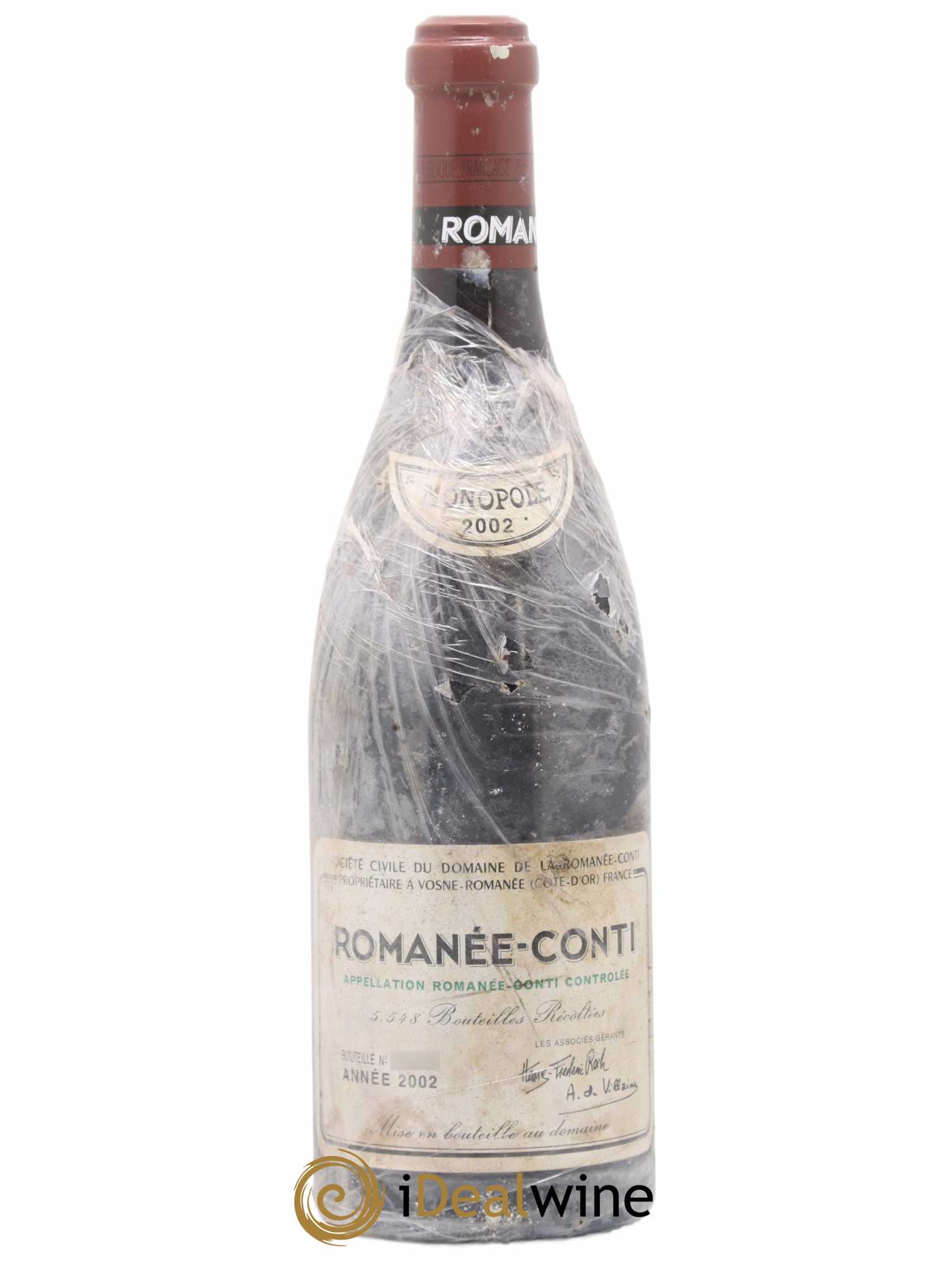 Acheter Romanée-Conti Grand Cru Domaine de la Romanée-Conti 2002 (lot ...