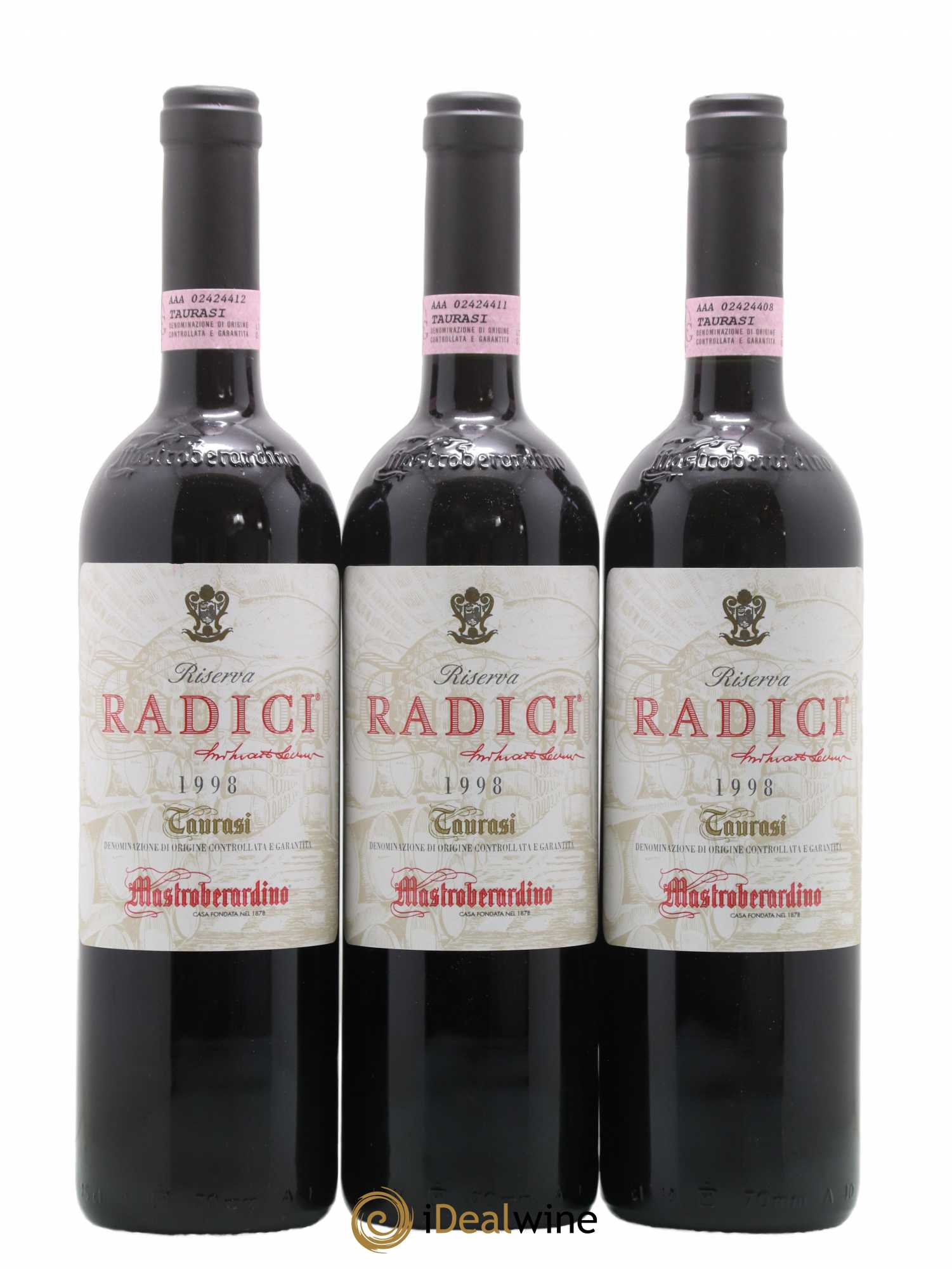 Buy Taurasi DOCG Mastroberardino Radici Riserva 1998 (lot: 54551)