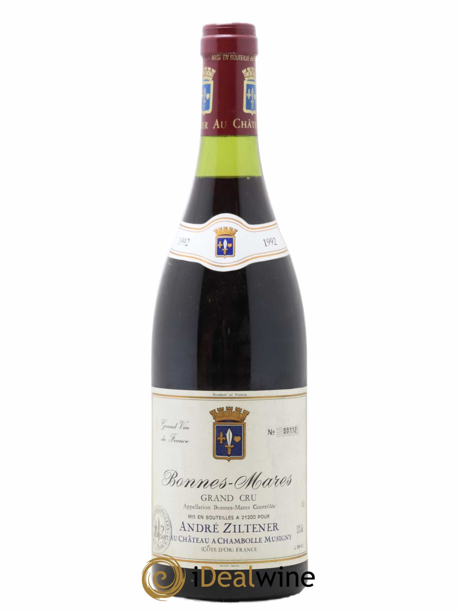 Buy Bonnes-Mares Grand Cru Andre Ziltener 1992 (lot: 3063)
