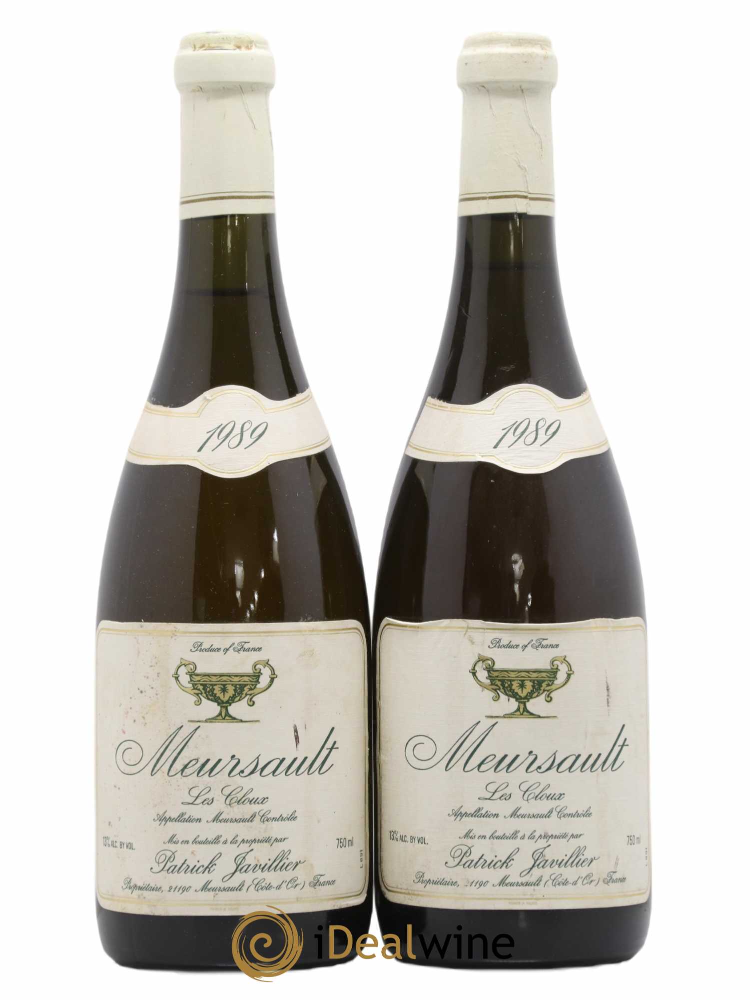 Acheter Meursault Les Cloux Patrick Javillier 1989 (lot: 2436)
