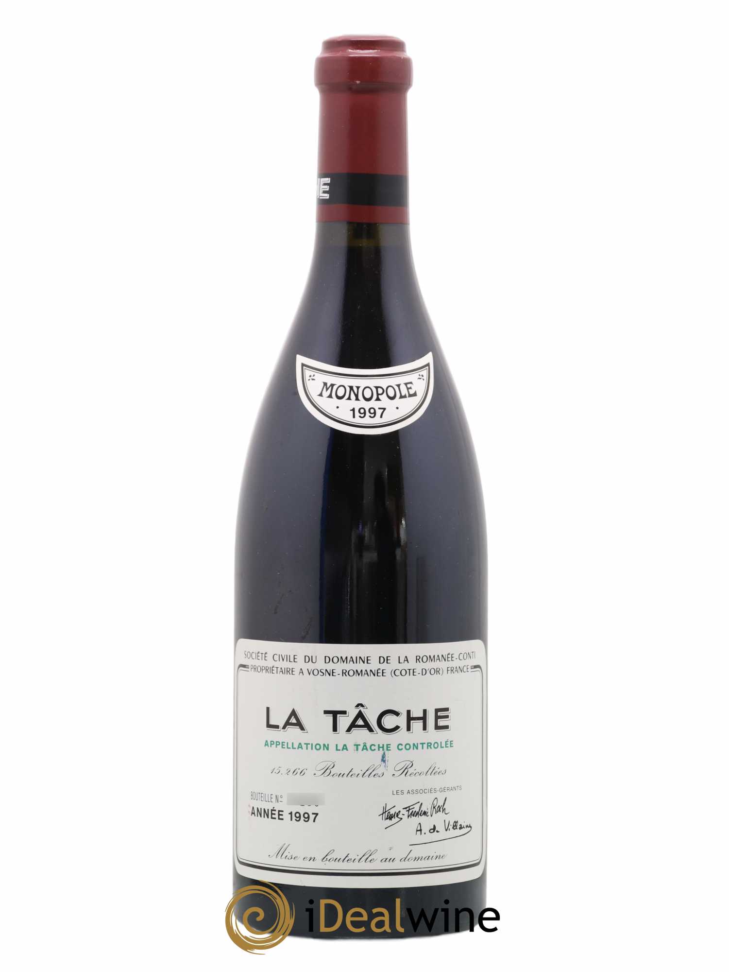 Acheter La Tâche Grand Cru Domaine de la Romanée-Conti 1997 (lot: 3101)