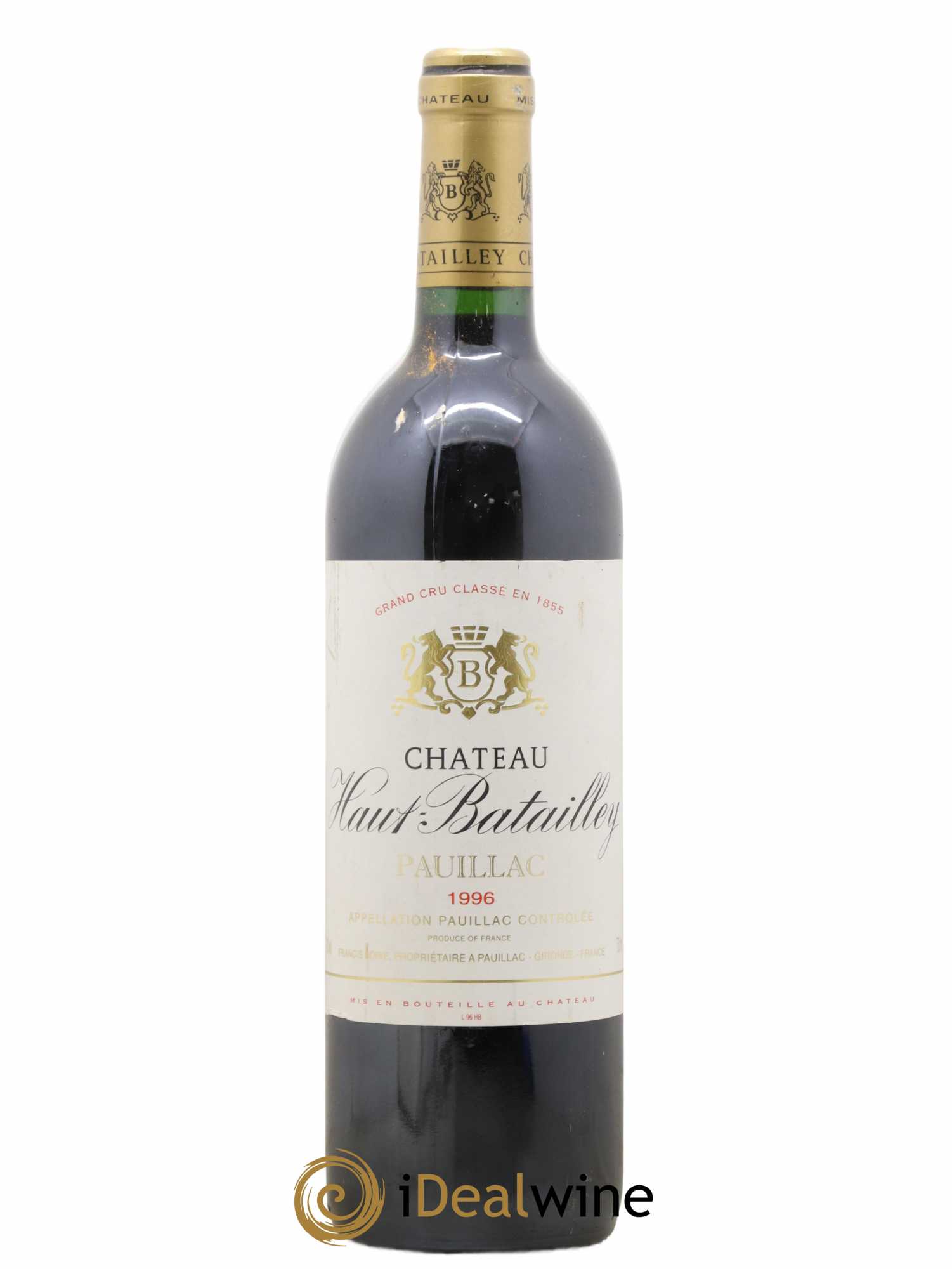 Acheter Château Haut Batailley 5ème Grand Cru Classé 1996 (lot: 7575)