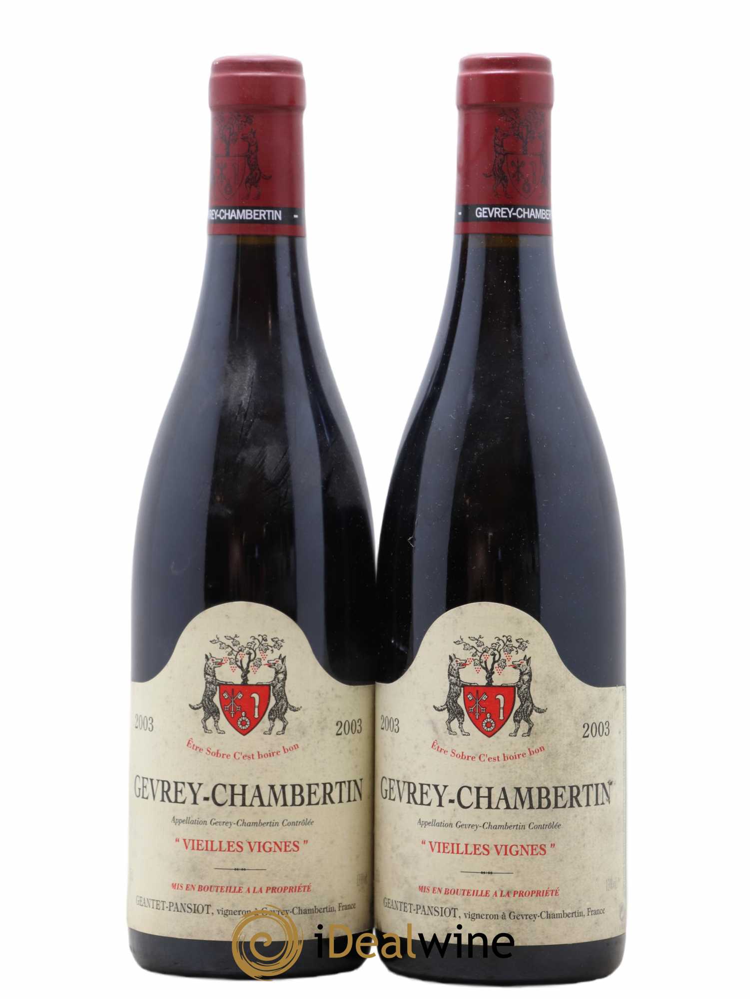 Acheter Gevrey-Chambertin Vieilles vignes Geantet-Pansiot 2003 (lot: 3124)