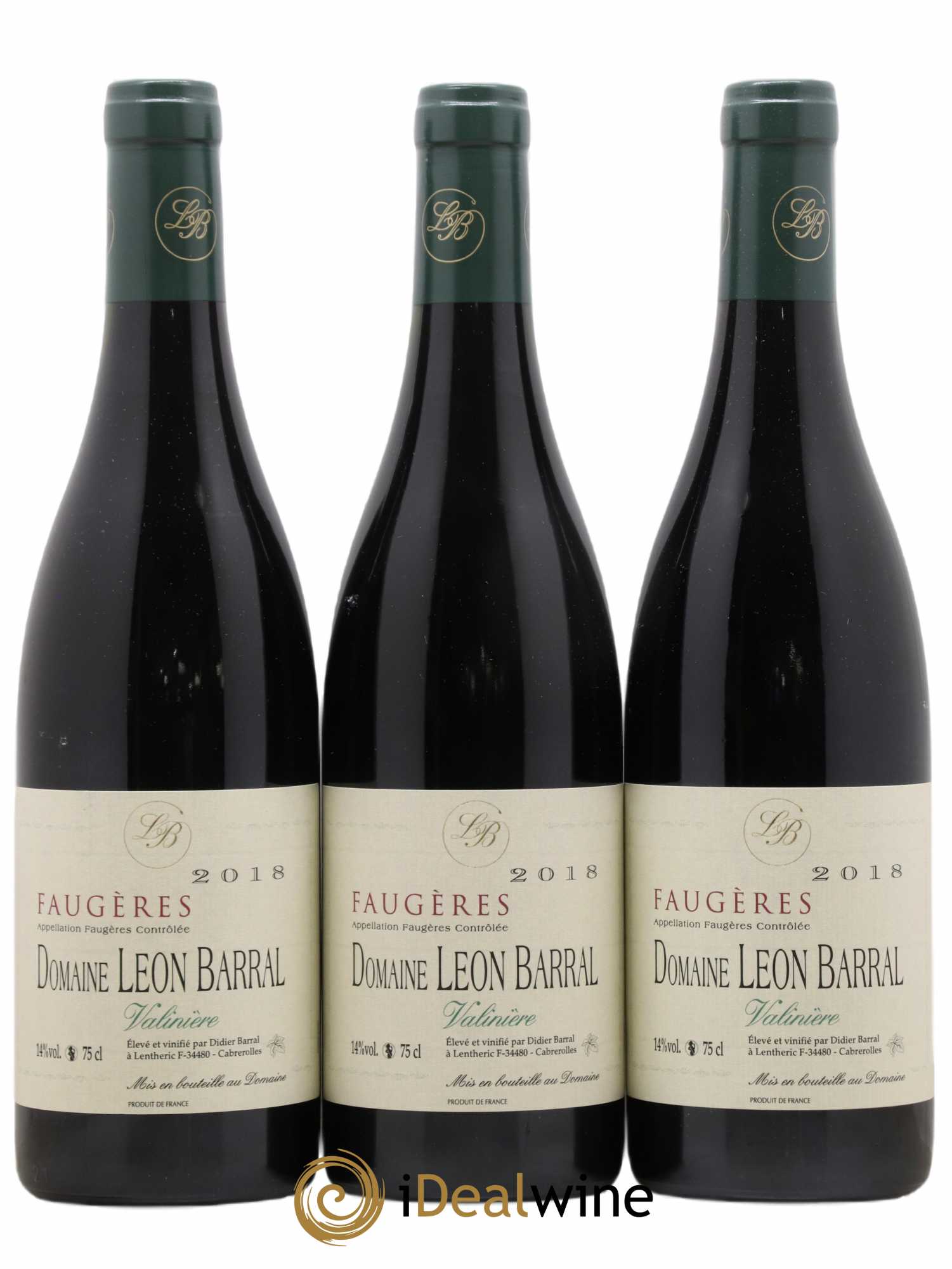 Acheter Faugères Valinière Domaine Léon Barral 2018 (lot: 1562)