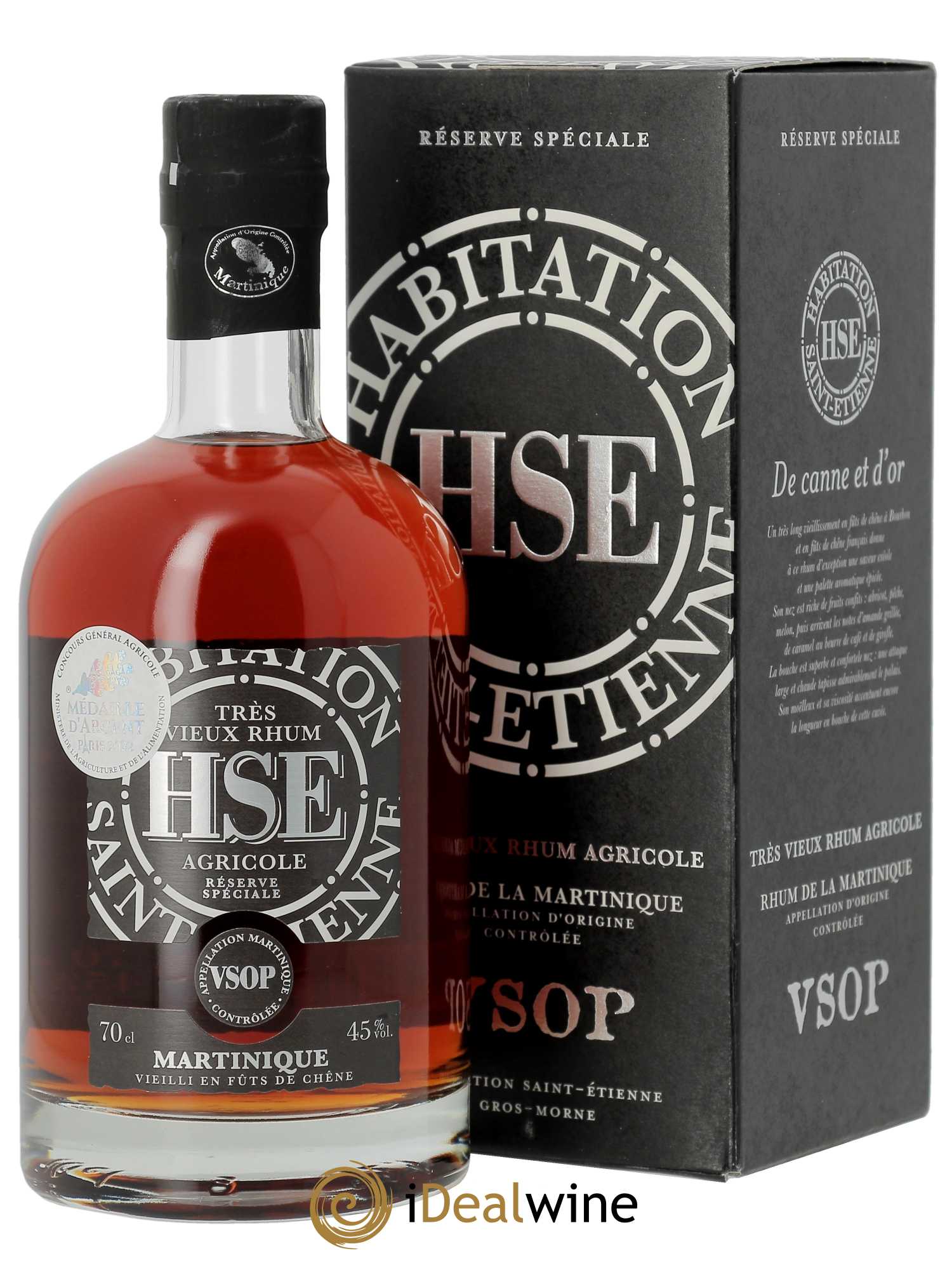 Acheter Rhum HSE Très Vieux Rhum Agricole VSOP (70cl) (lot: 6019)