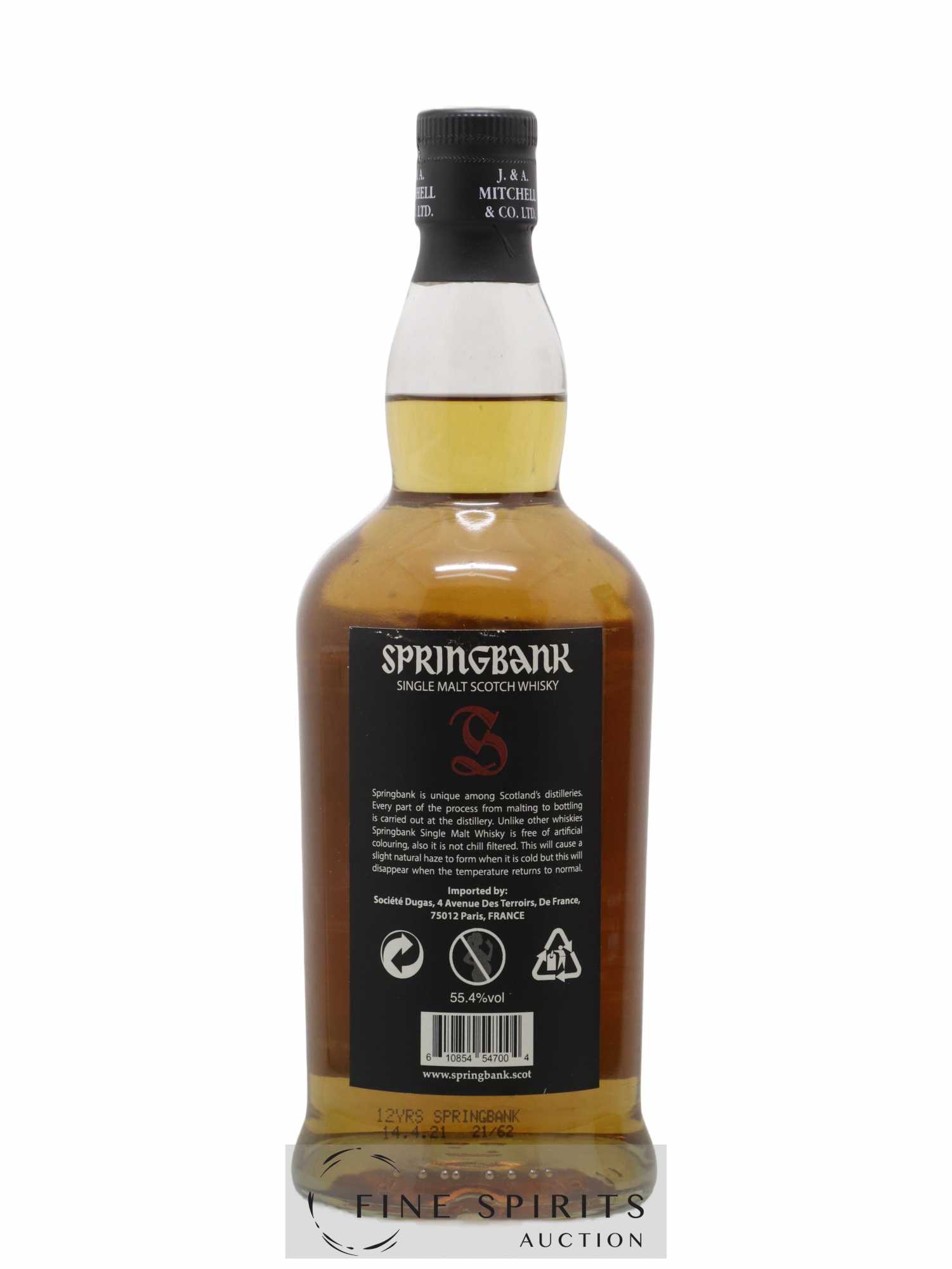 Acheter Springbank 12 years Of. Cask Strength (lot: 822)