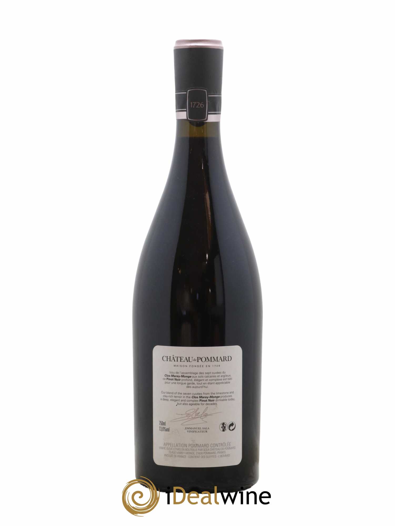 Acheter Pommard Château de Pommard Clos Marey Monge Monopole 2018 (lot: 3940)
