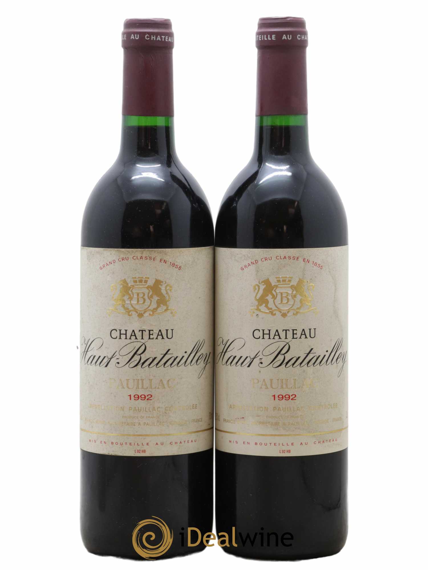 Acheter Château Haut Batailley 5ème Grand Cru Classé 1992 (lot: 7268)