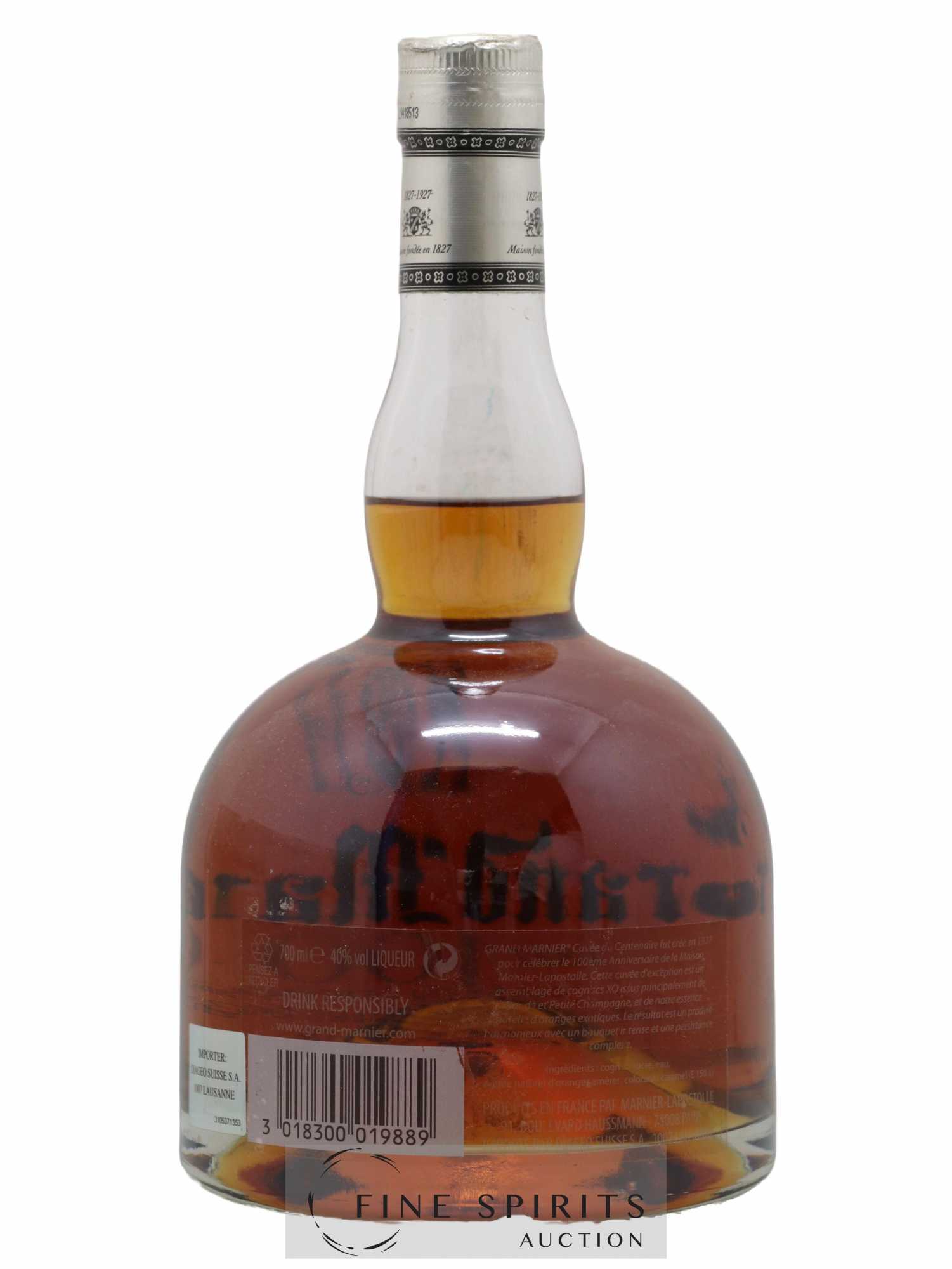 Acheter Grand-Marnier Of. Cuvée du Centenaire 1827-1927 (lot: 7)
