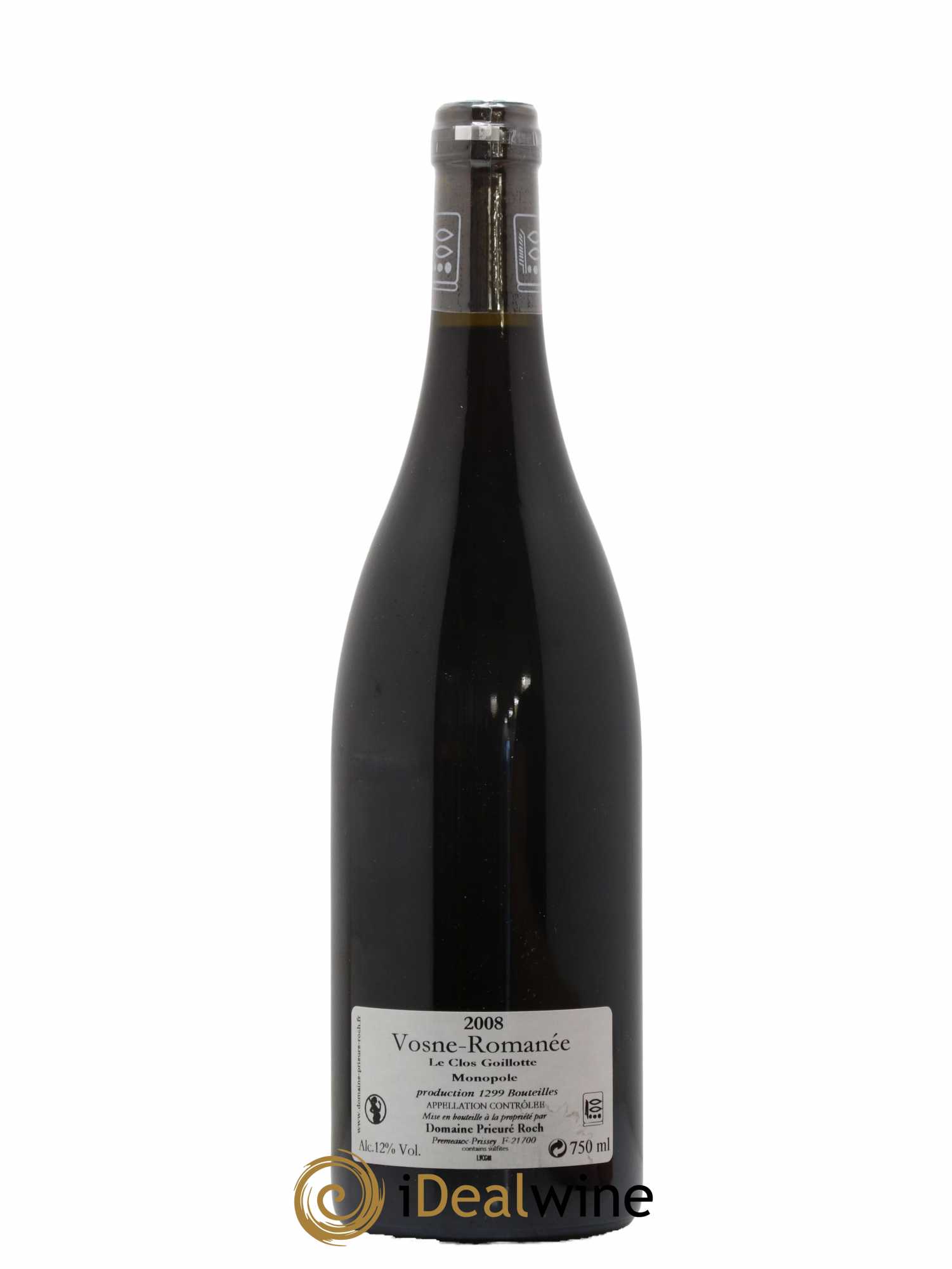 Buy Vosne-Romanée Le Clos Goillotte Prieuré Roch 2008 (lot: 92643)