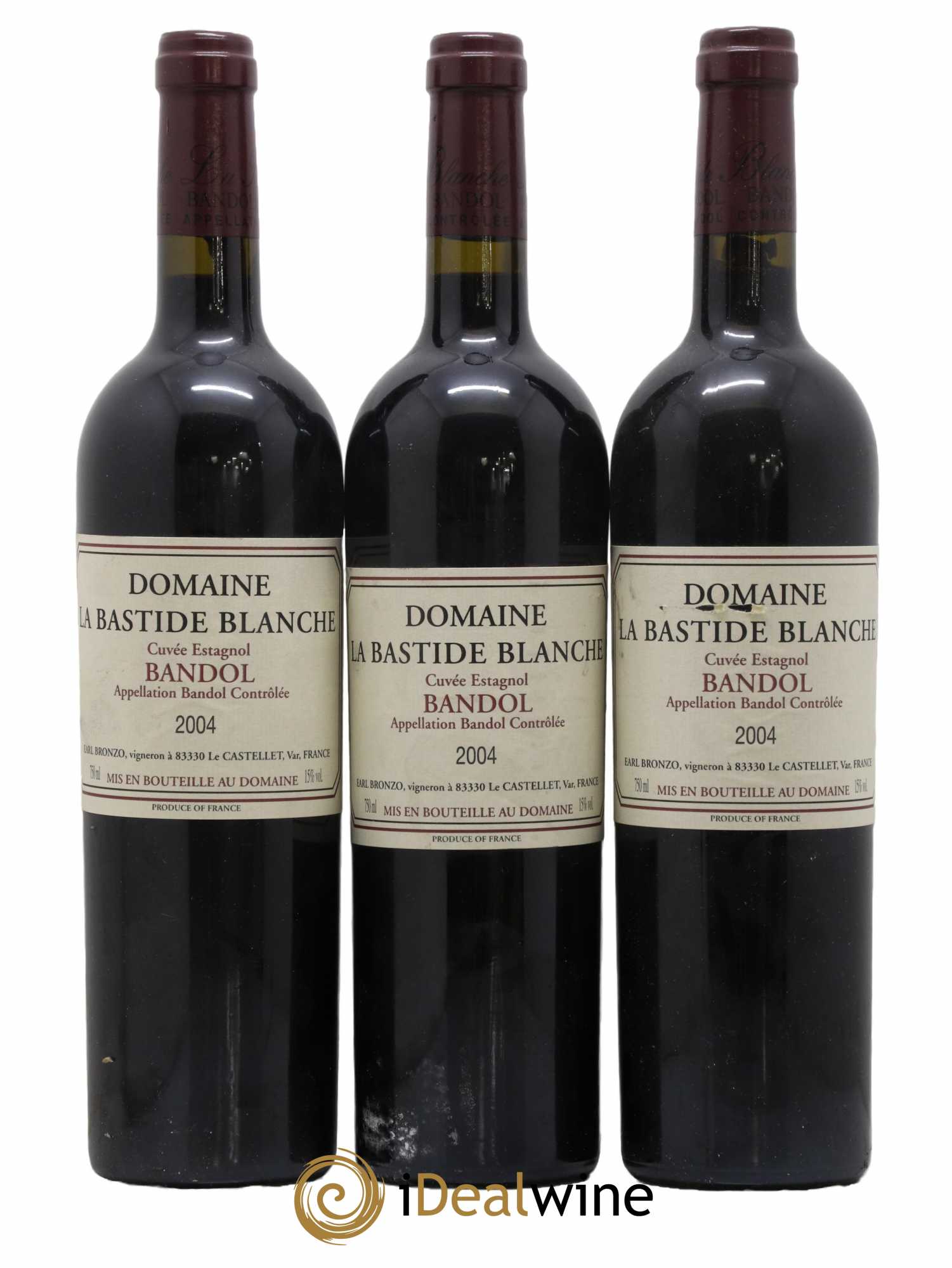 Acheter Bandol La Bastide Blanche Cuvée Estagnol Famille Bronzo 2004 ...