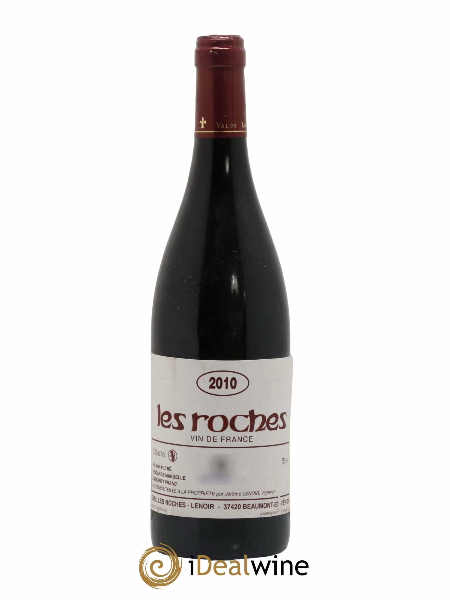Acheter Vin de France Les Roches Lenoir (Domaine) 2010 (lot: 1673)