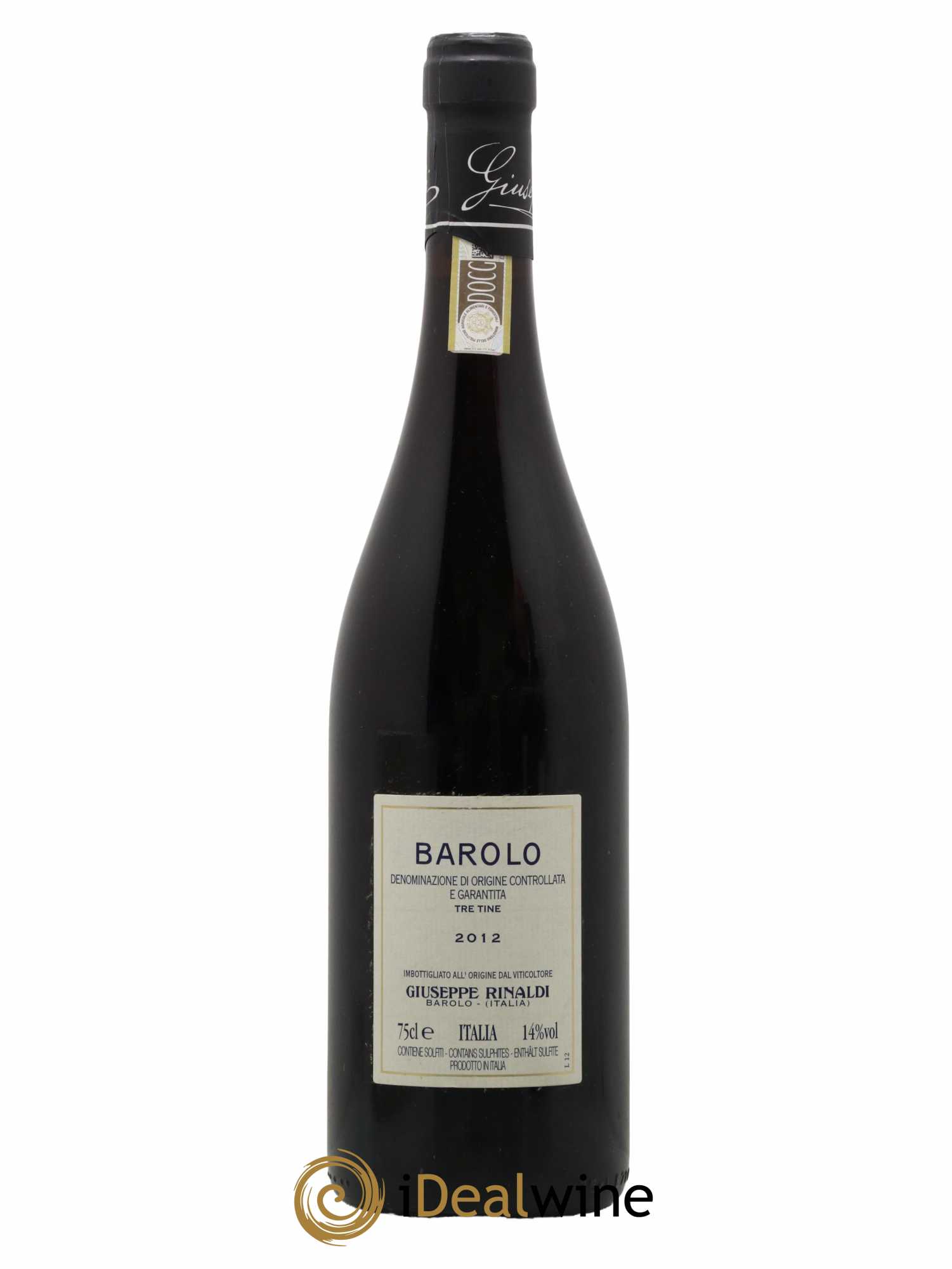 Acheter Barolo DOCG Tre Tine Giuseppe Rinaldi 2012 (lot: 457)