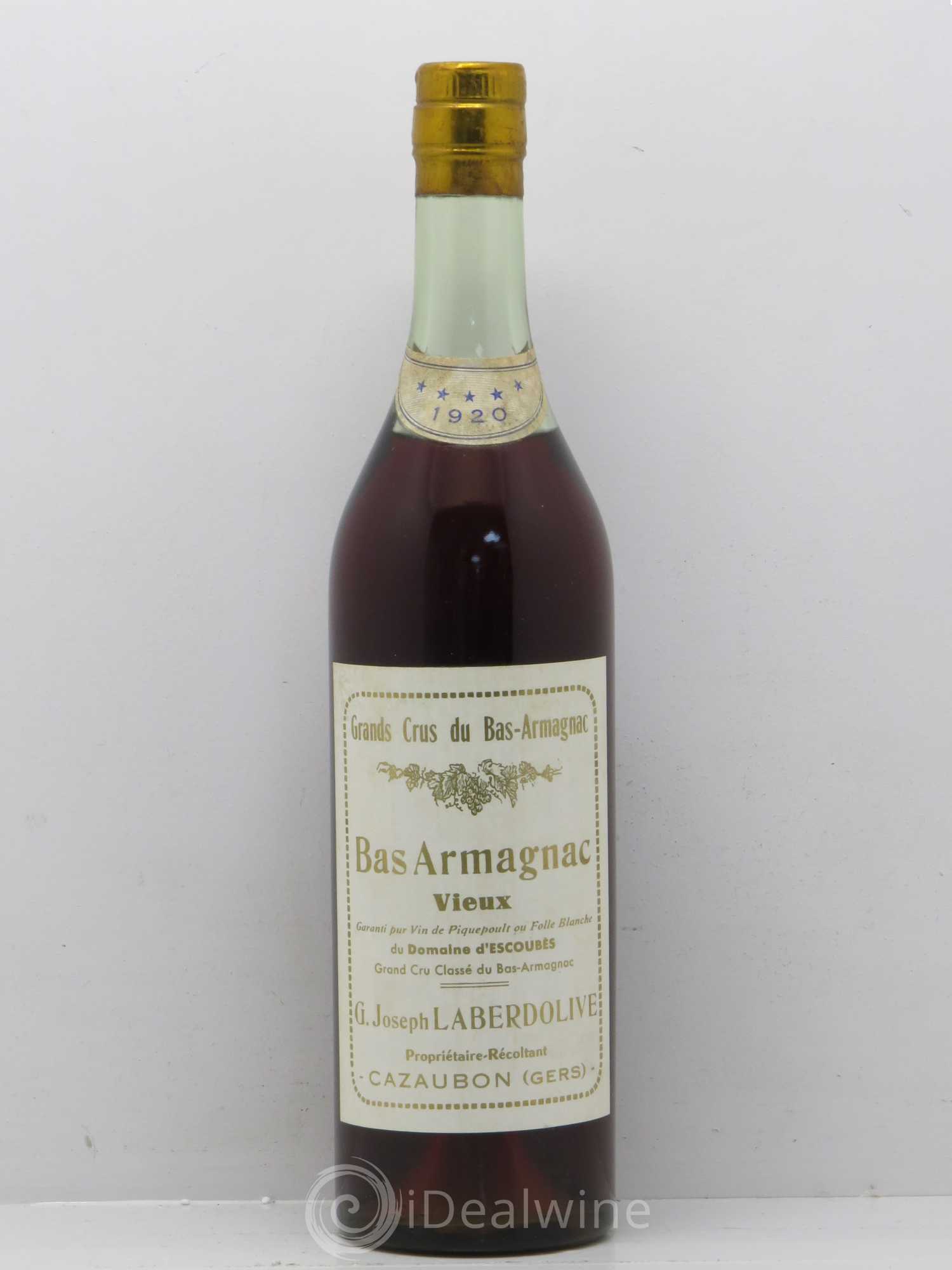 Acheter spiritueux Bas-Armagnac Vieux Laberdolive Domaine d'Escoubes ...